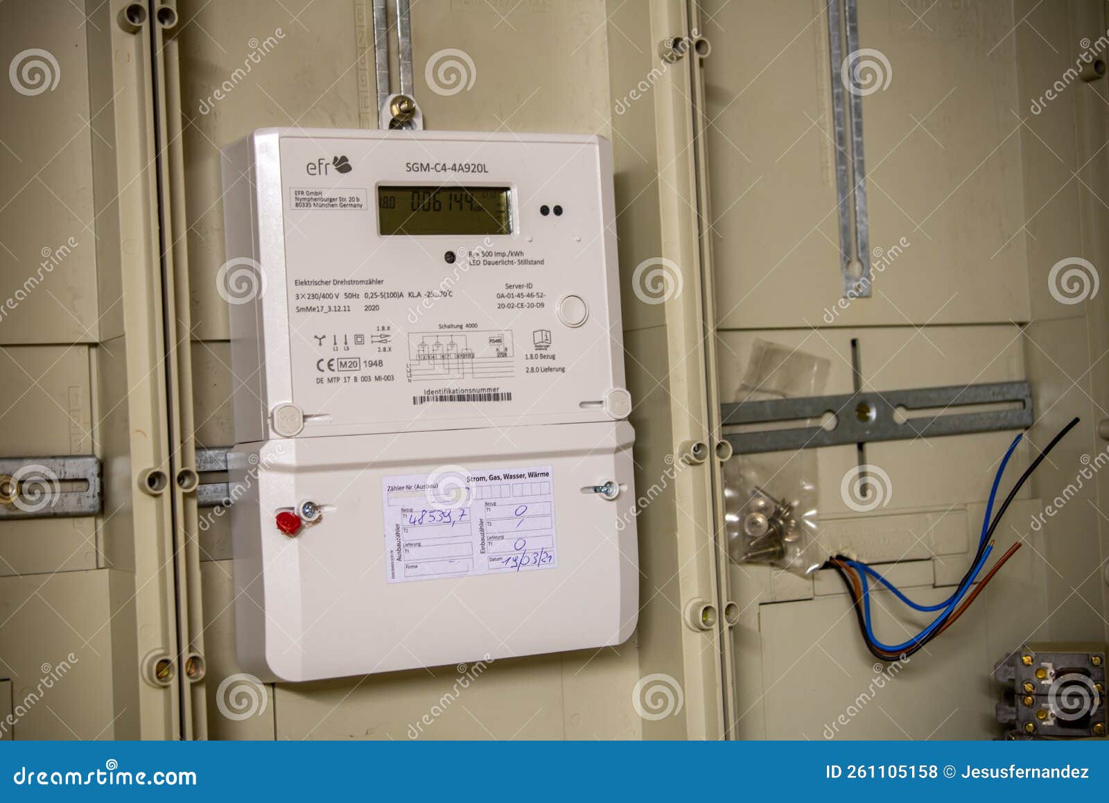 Digital electricity meter editorial stock photo. Image of budget ...