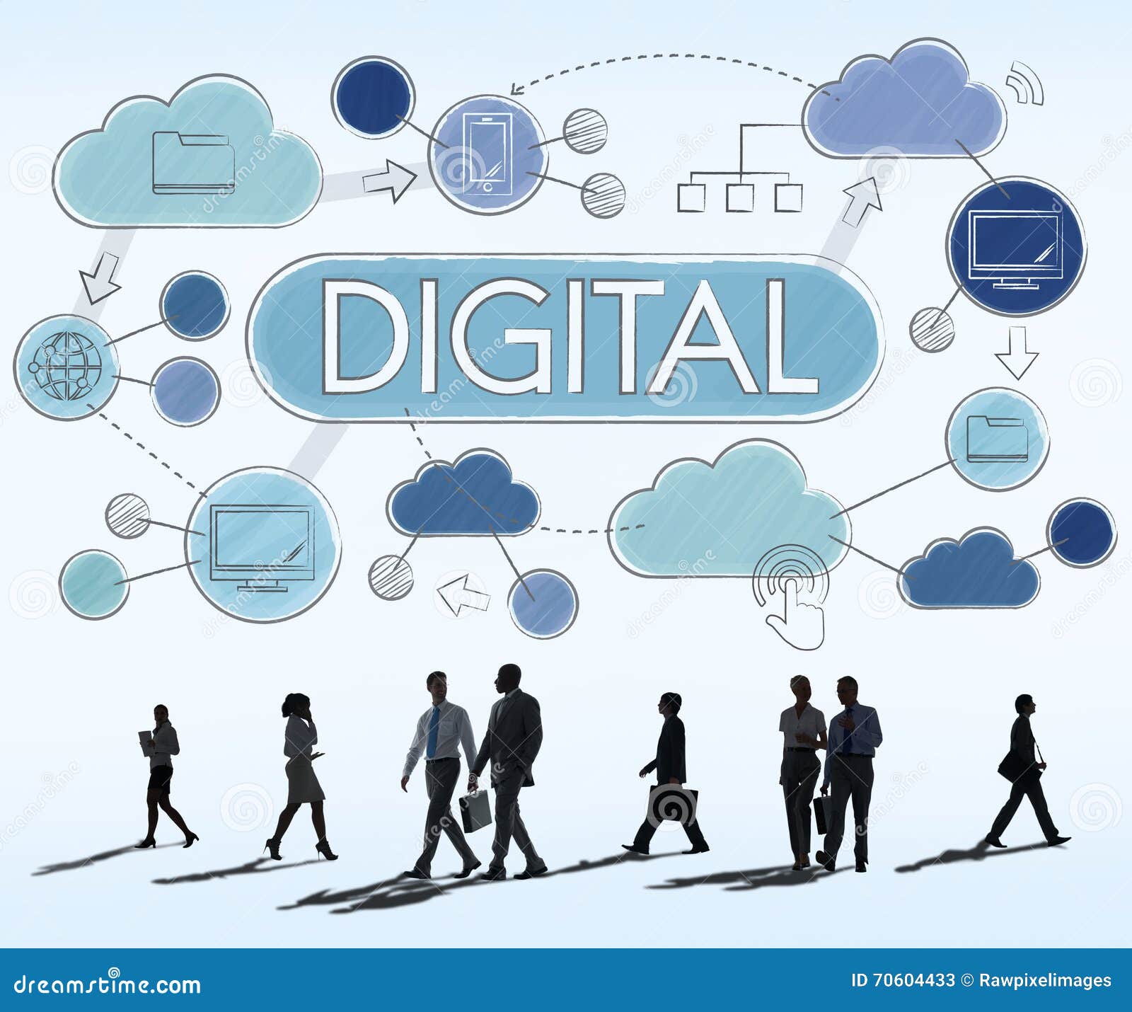 Digital Electronic Advanced Technology Share Concept Stock Image ...