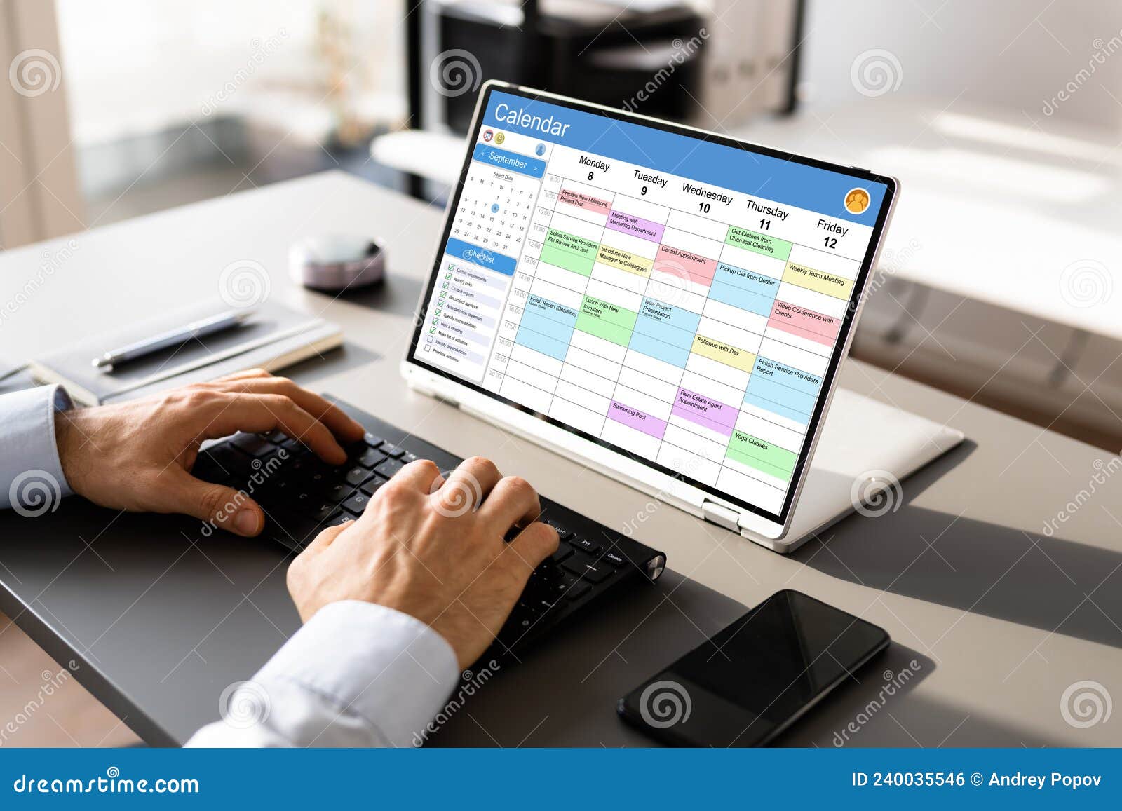 Digital Electronic Calendar Event Appointment Stock Photo - Image of ...