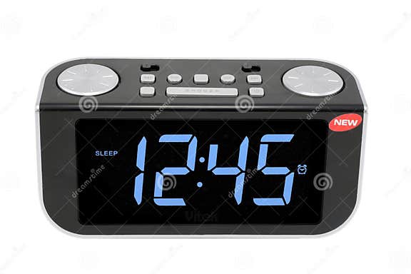 Digital electronic clock stock image. Image of dial, small - 12273033