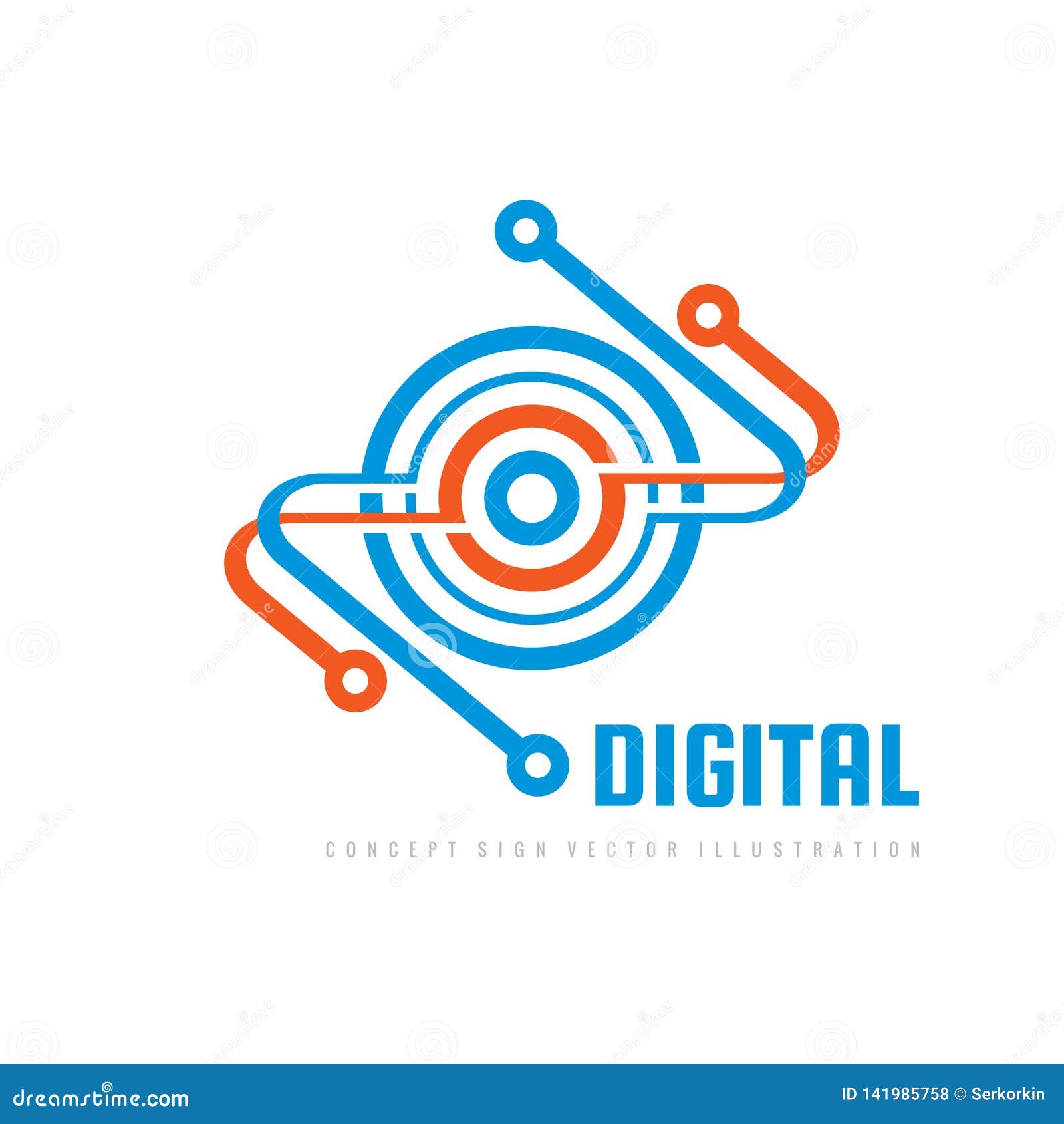 Digital Electronic Technology - Vector Logo Template for Corporate ...