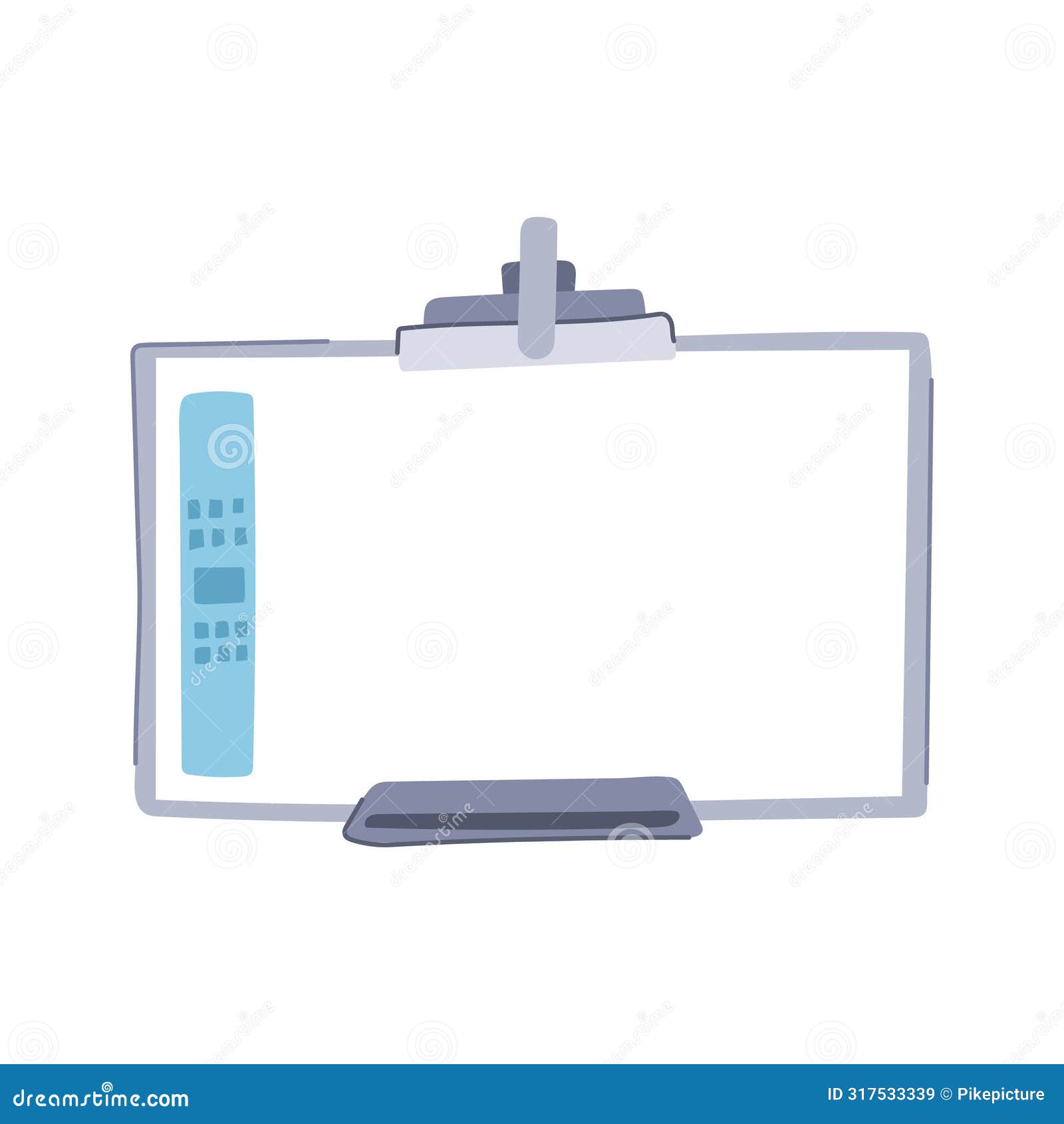 Digital Electronic Whiteboard Cartoon Vector Illustration Stock Vector ...