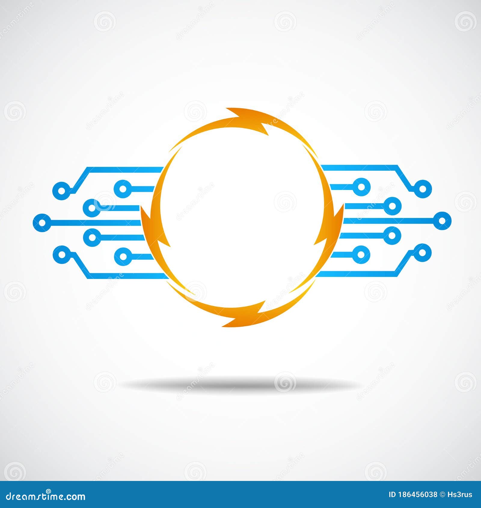 Digital Electronics Logo Design Circuit Tech Elements. Electronics Icon ...