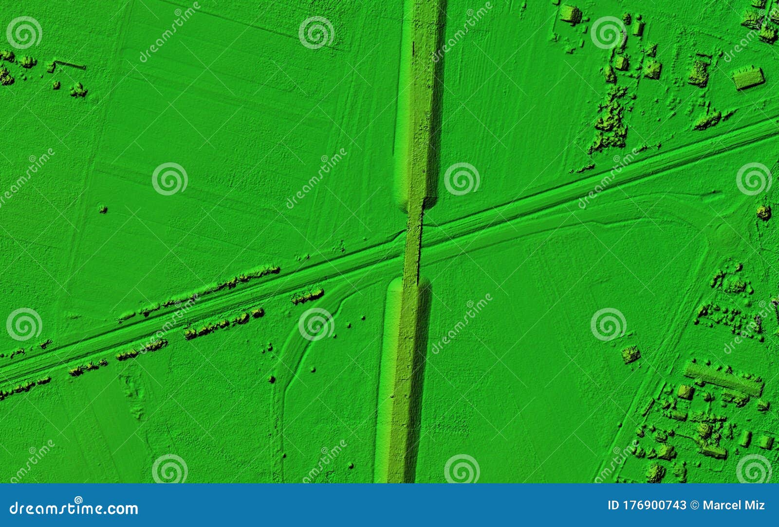 Digital Elevation Model of a Construction Site Stock Illustration ...