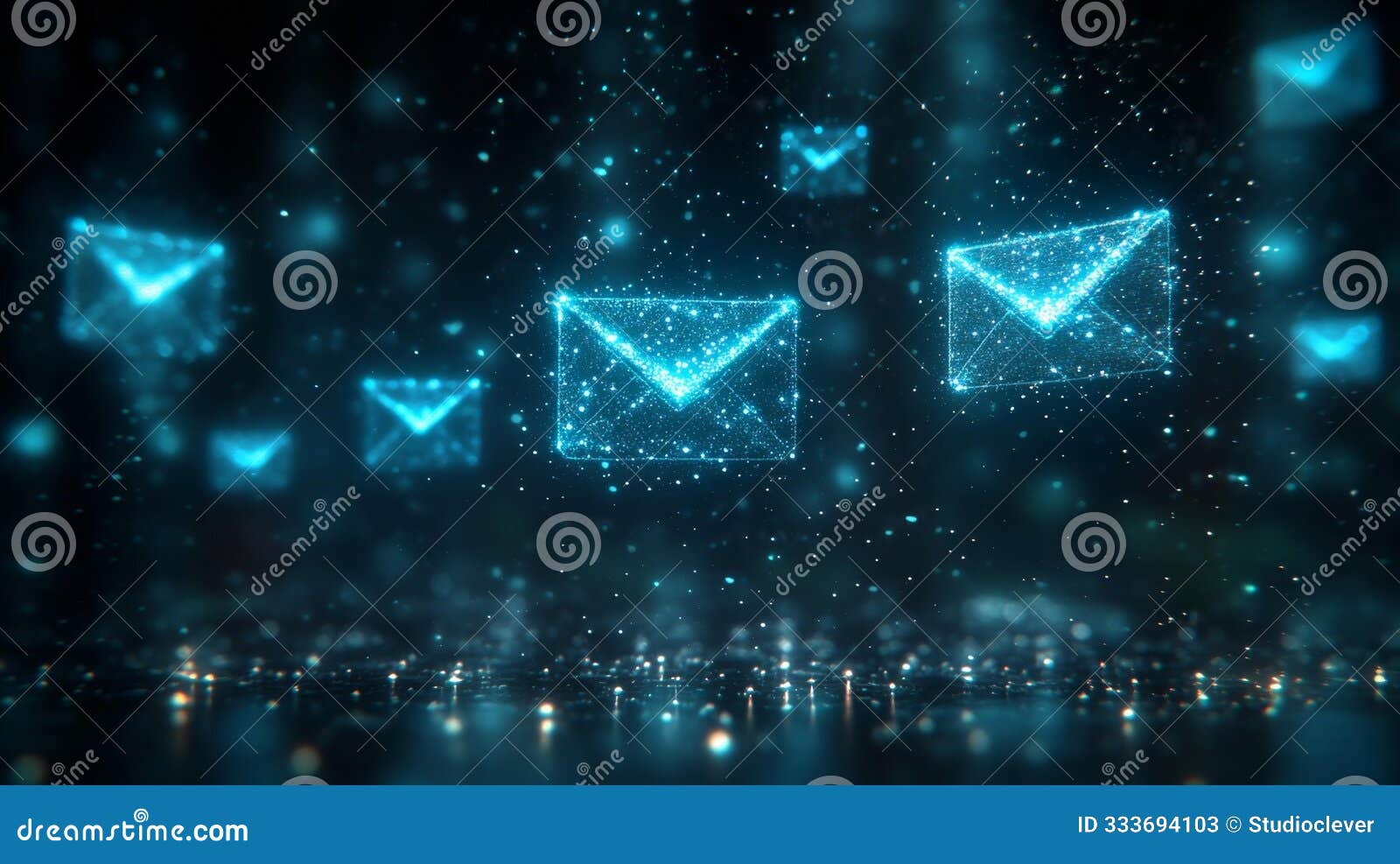 Digital Email Icon on a Futuristic Background Generative AI Stock ...