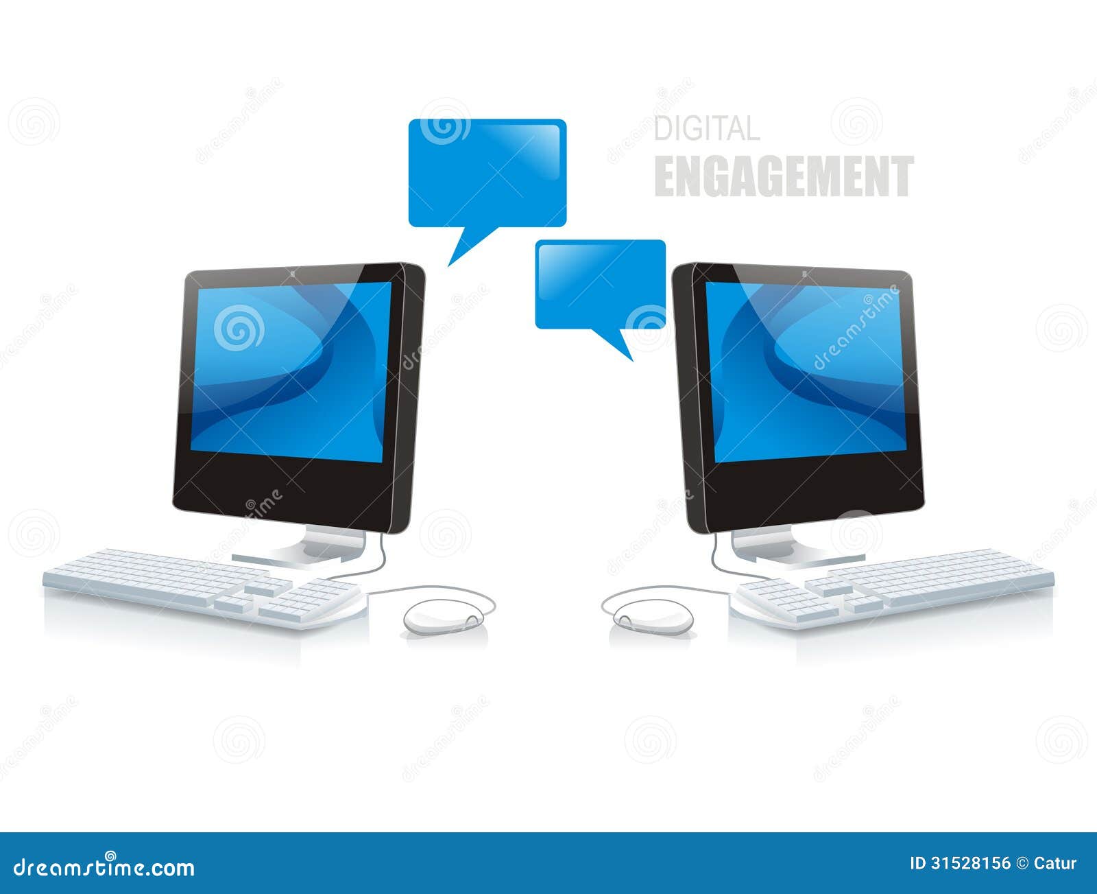 Digital engagement stock vector. Illustration of computer - 31528156