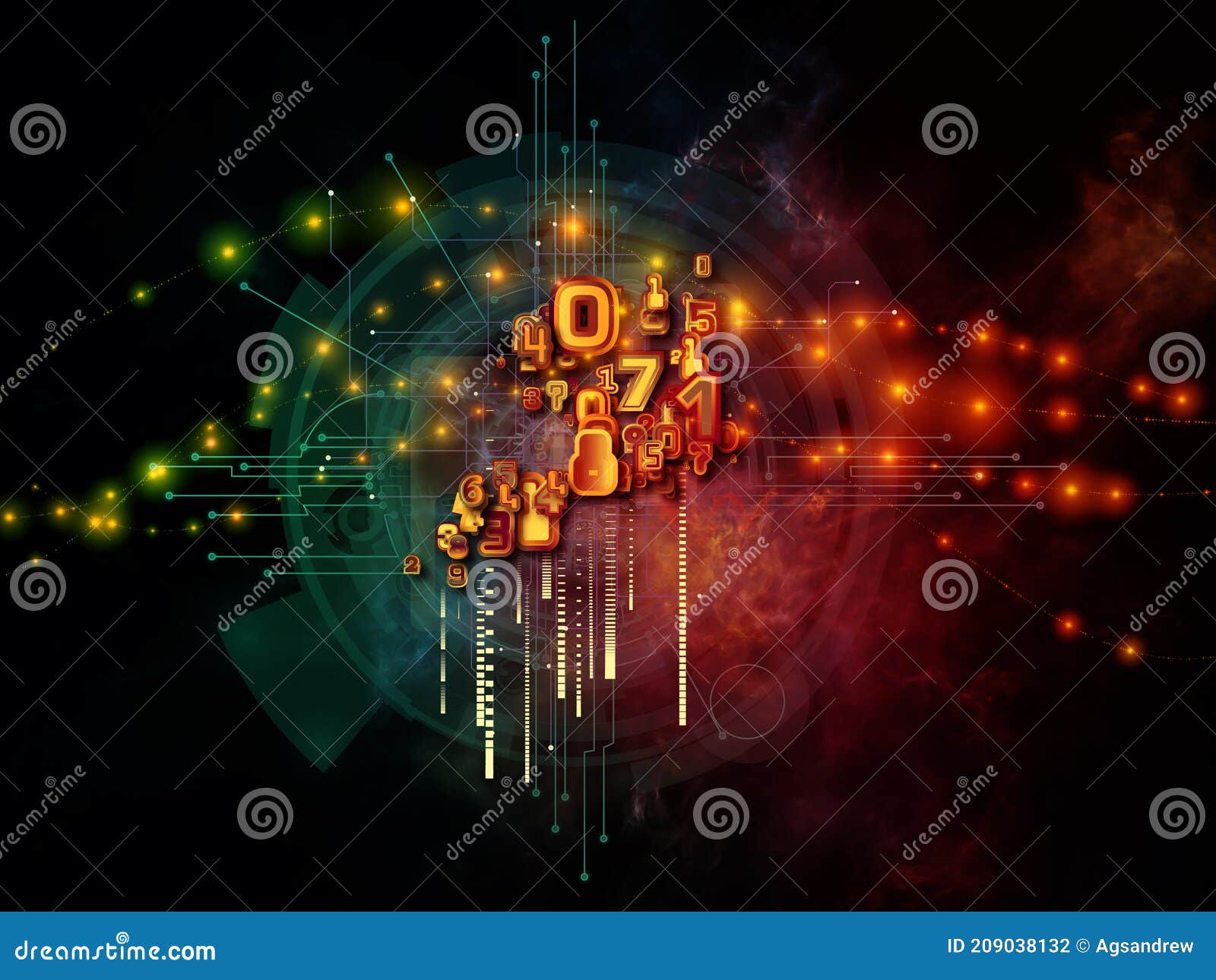 Digital Engine stock illustration. Illustration of logic - 209038132