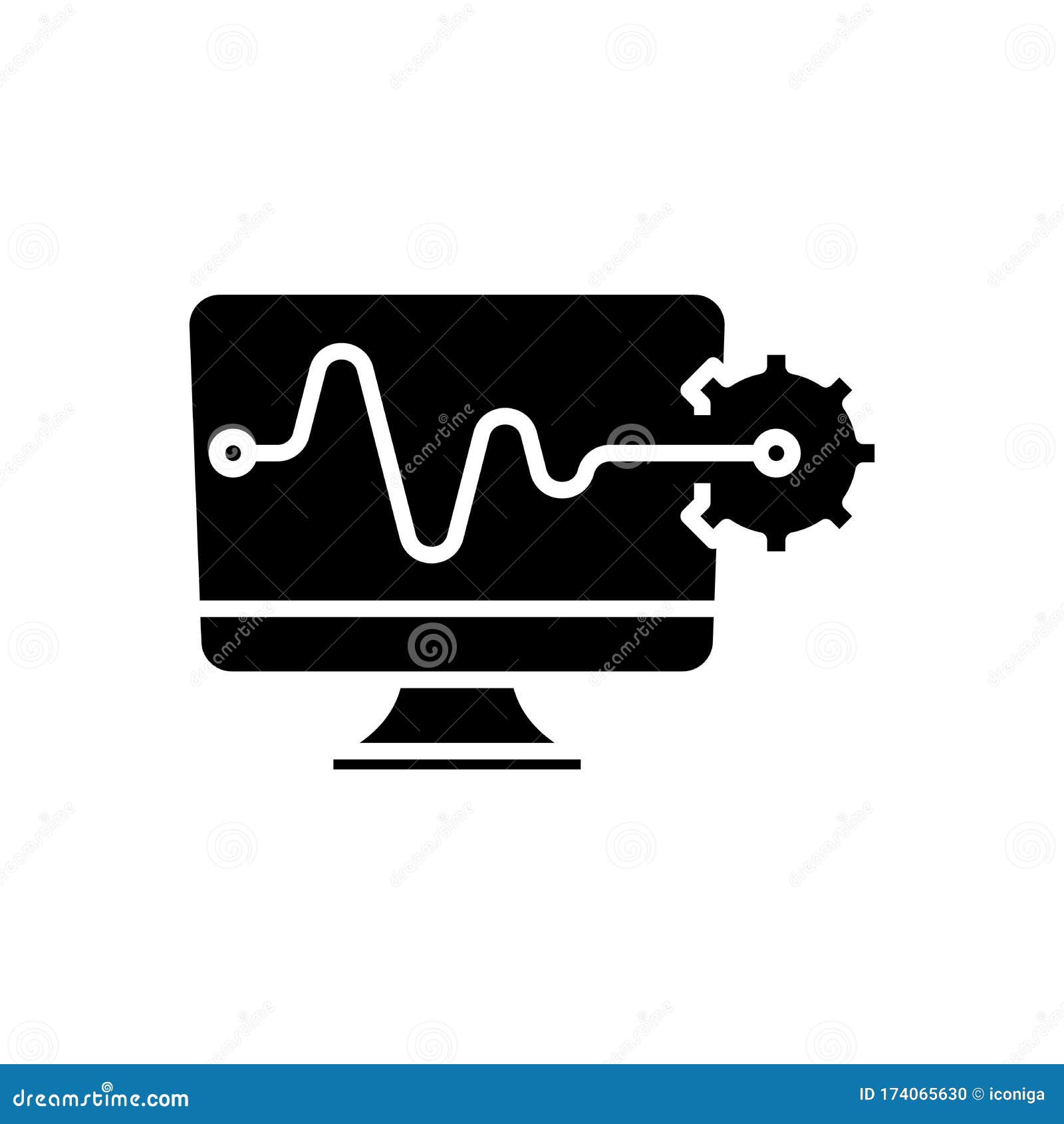 Digital Engineering Black Icon, Concept Illustration, Vector Flat ...