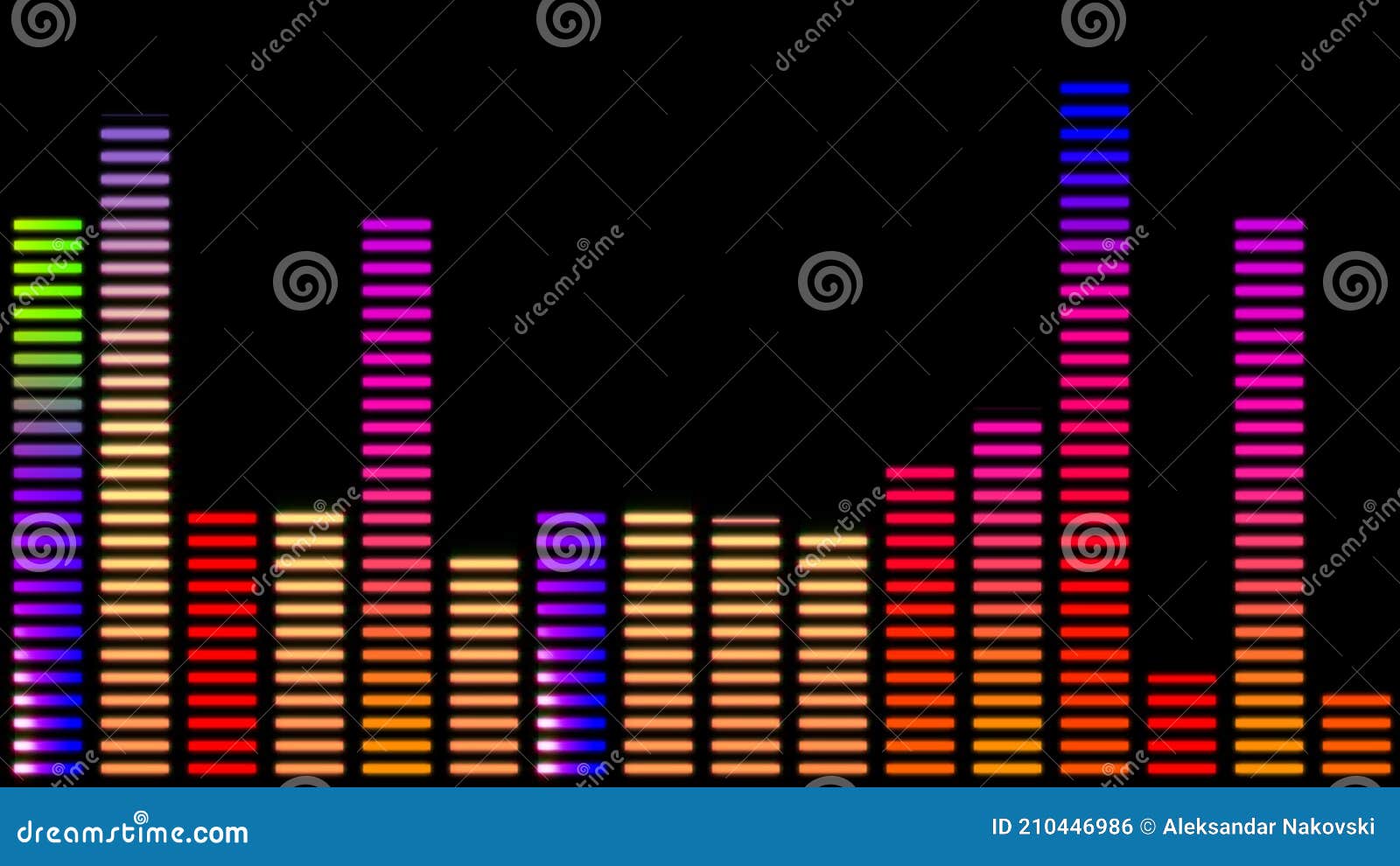 Digital Equalizer Bar Graph Illustration Stock Illustration ...