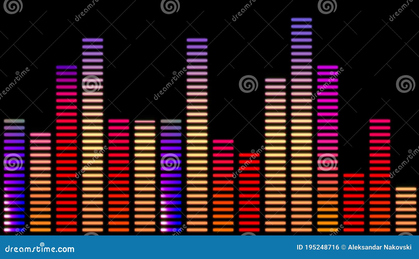 Digital Equalizer Bar Graph Illustration Stock Illustration ...