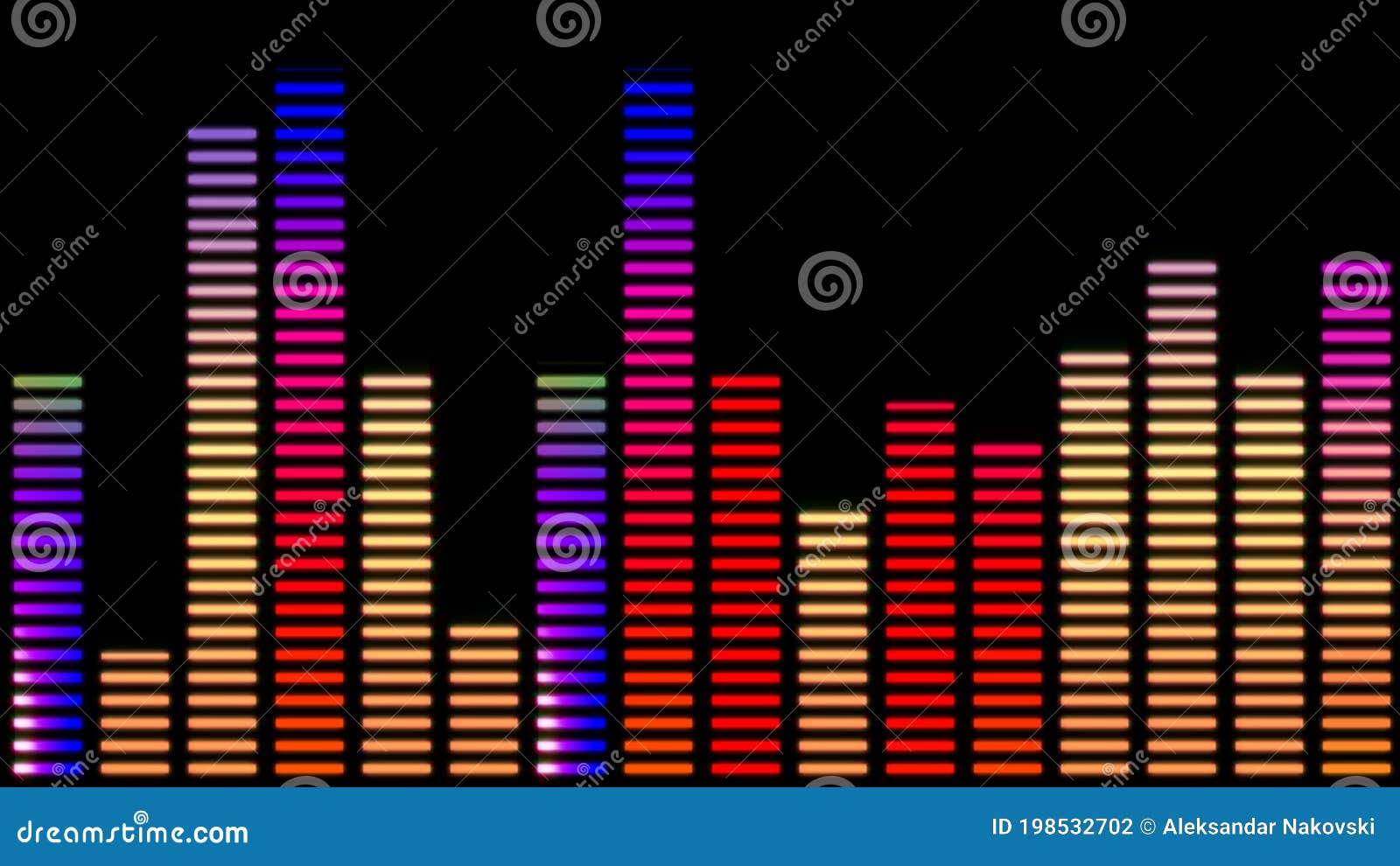Digital Equalizer Bar Graph Illustration Stock Illustration ...