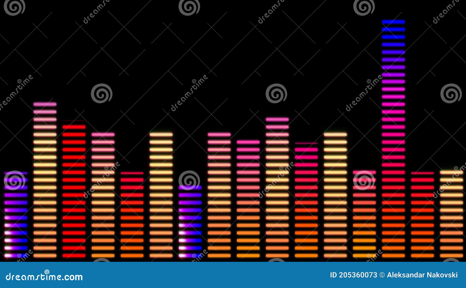 Digital Equalizer Bar Graph Illustration Stock Illustration ...