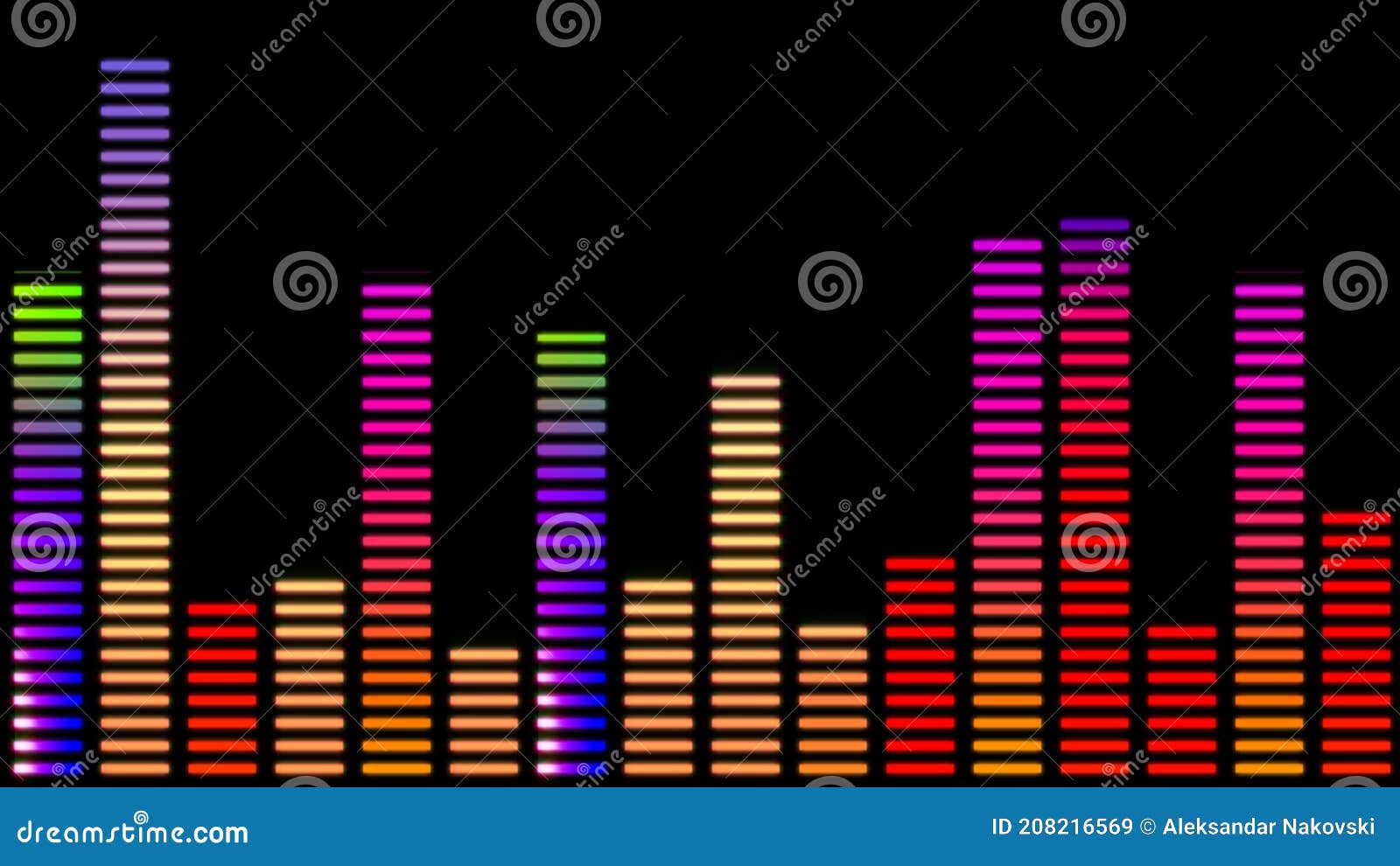 Digital Equalizer Bar Graph Illustration Stock Illustration ...