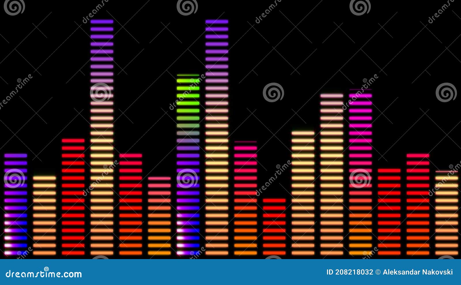 Digital Equalizer Bar Graph Illustration Stock Illustration ...
