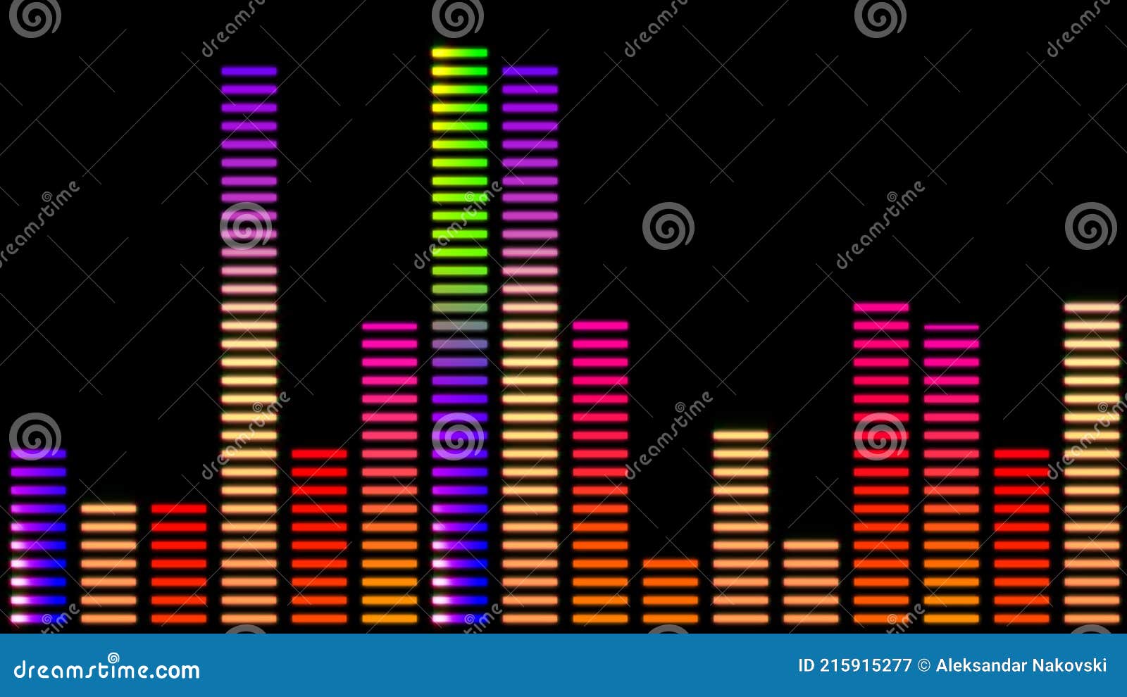 Digital Equalizer Bar Graph Illustration Stock Illustration ...