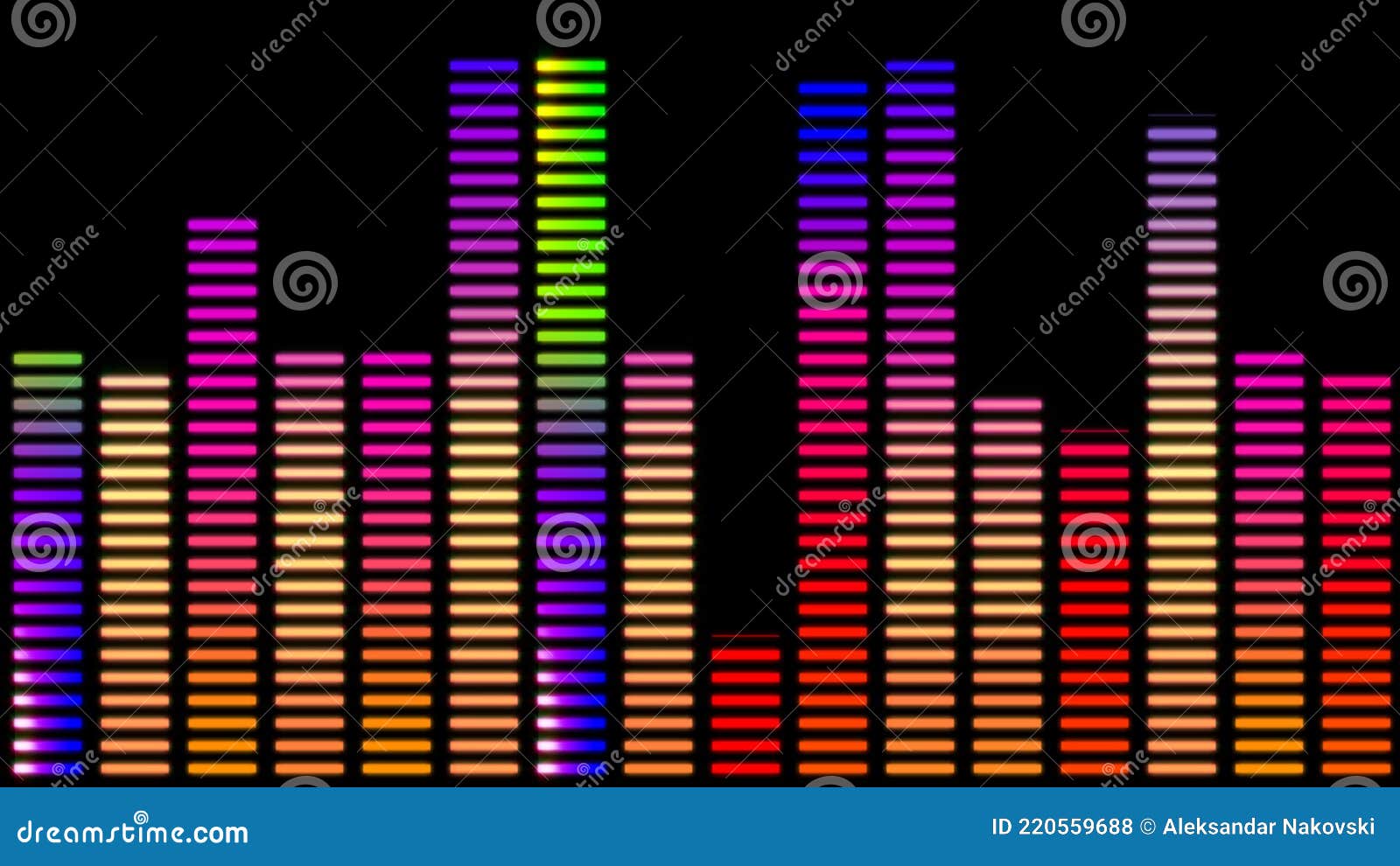Digital Equalizer Bar Graph Illustration Stock Illustration ...