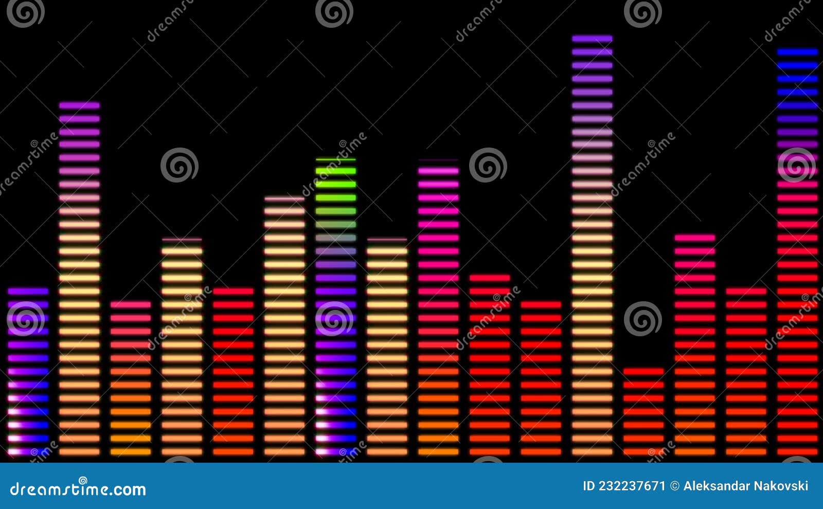 Digital Equalizer Bar Graph Illustration Stock Illustration ...