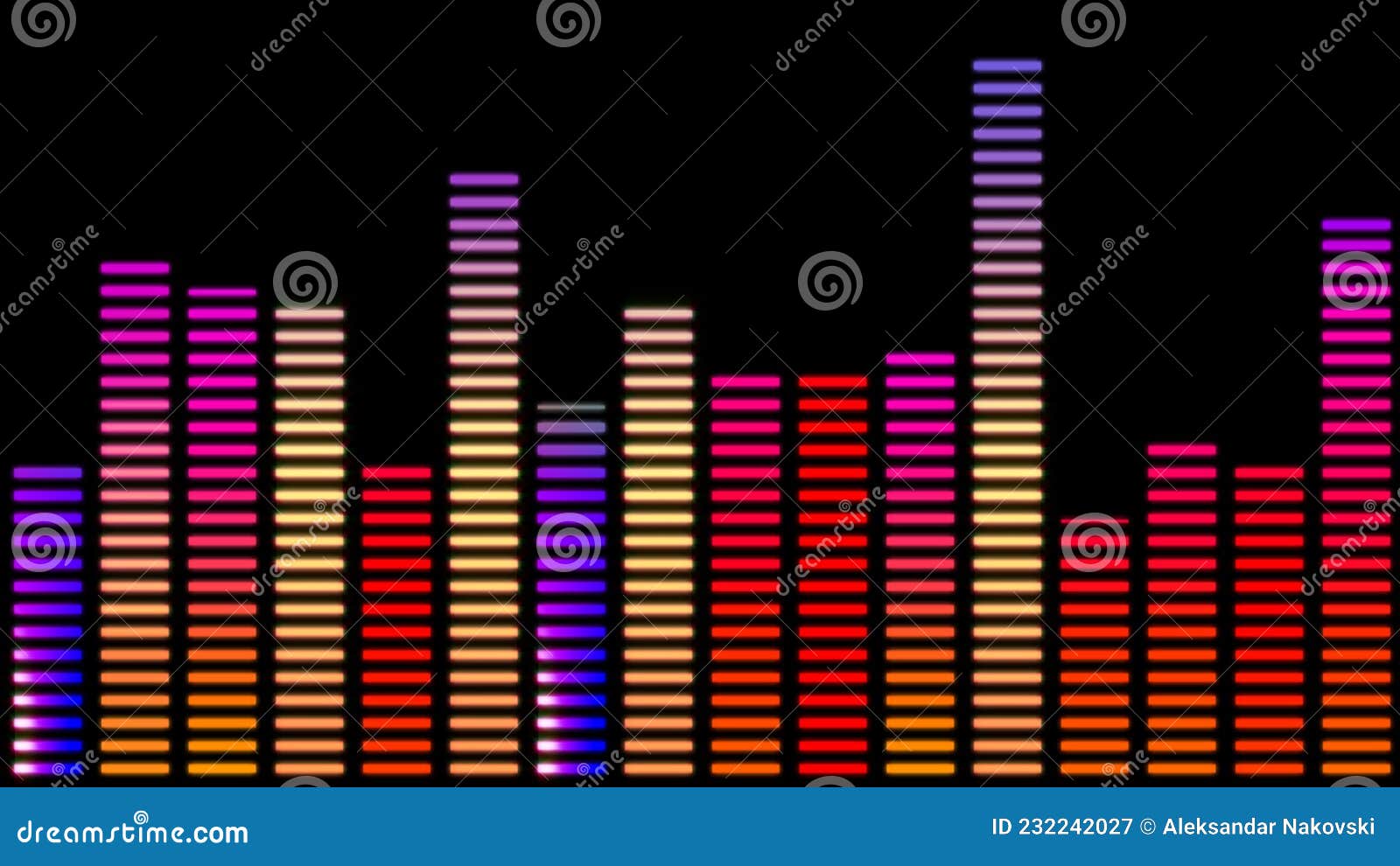 Digital Equalizer Bar Graph Illustration Stock Illustration ...