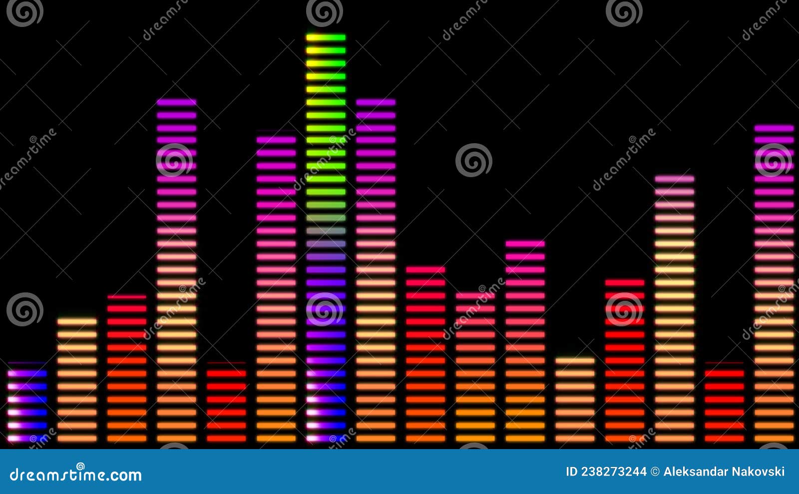 Digital Equalizer Bar Graph Illustration Stock Illustration ...