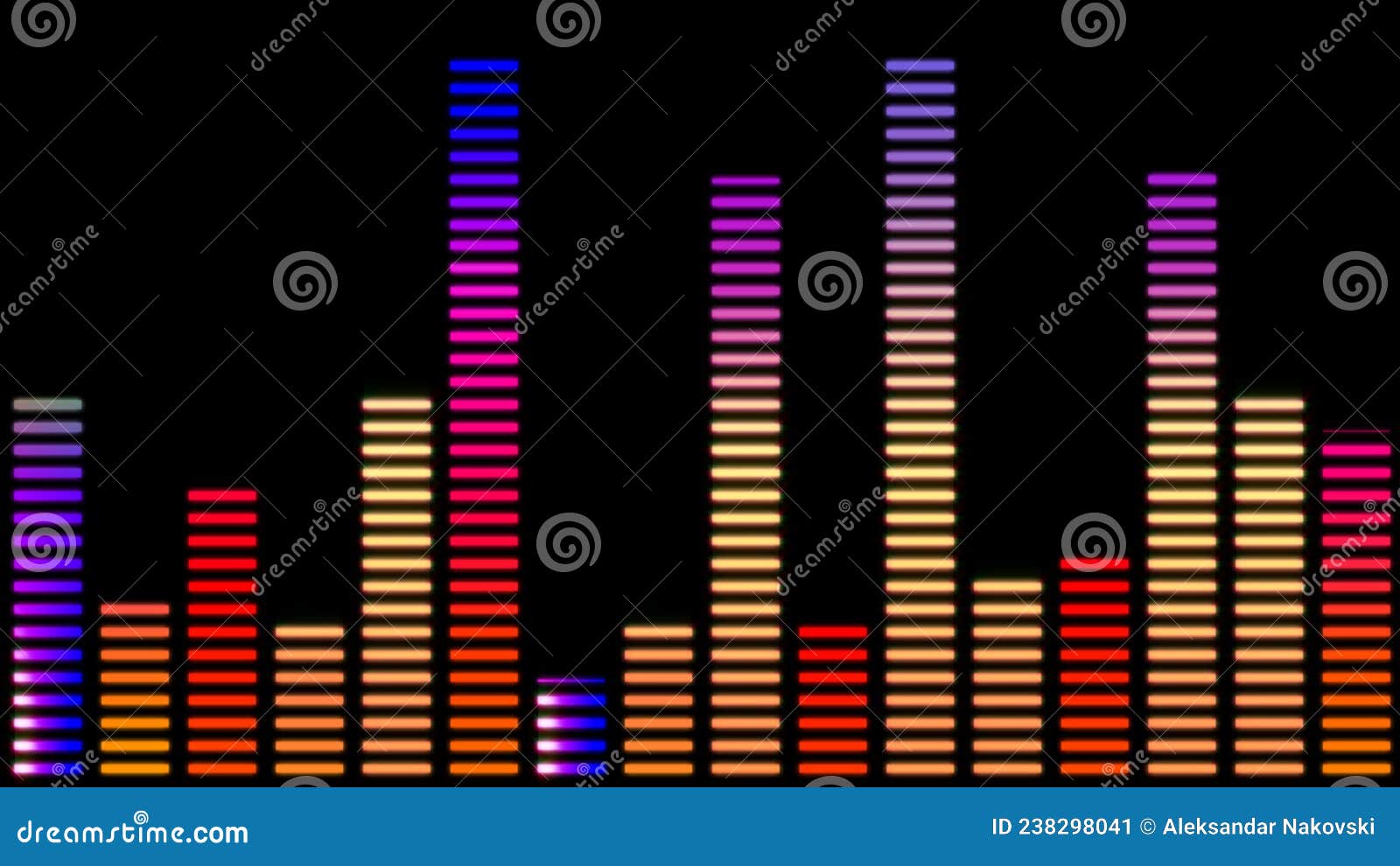 Digital Equalizer Bar Graph Illustration Stock Illustration ...
