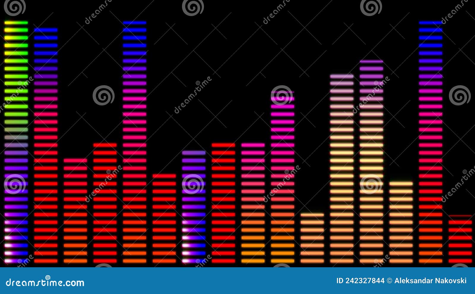 Digital Equalizer Bar Graph Illustration Stock Illustration ...