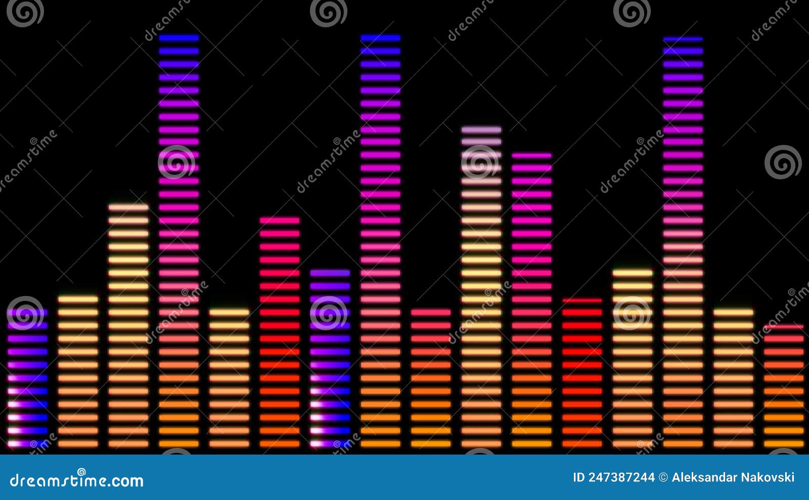 Digital Equalizer Bar Graph Illustration Stock Illustration ...