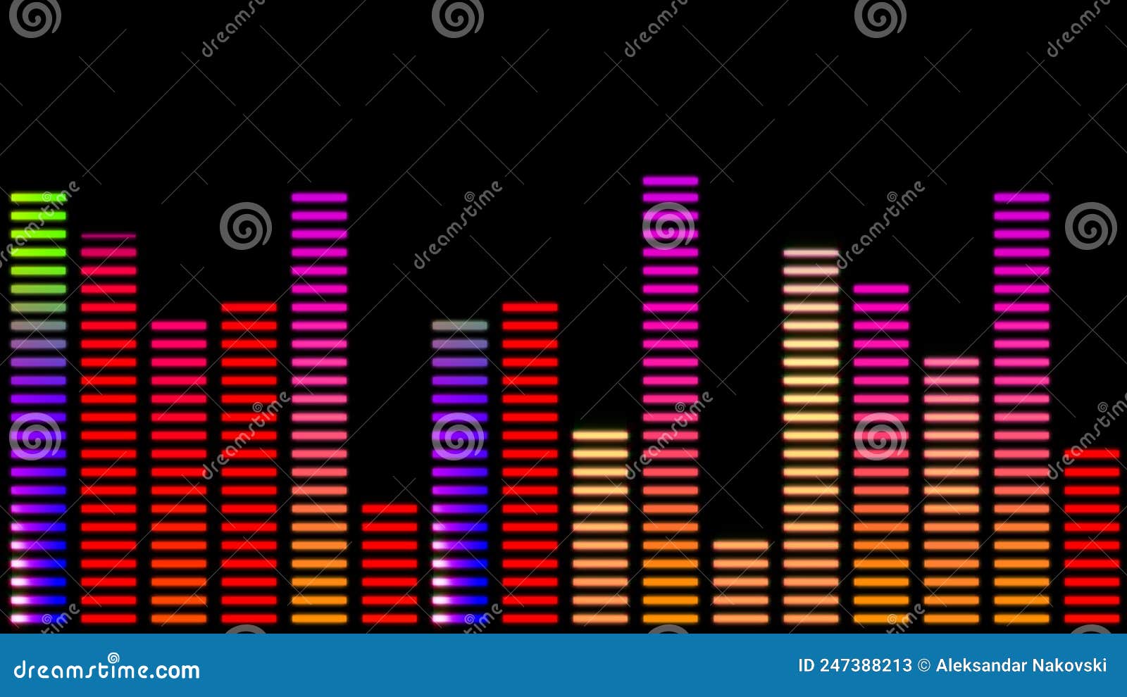 Digital Equalizer Bar Graph Illustration Stock Illustration ...