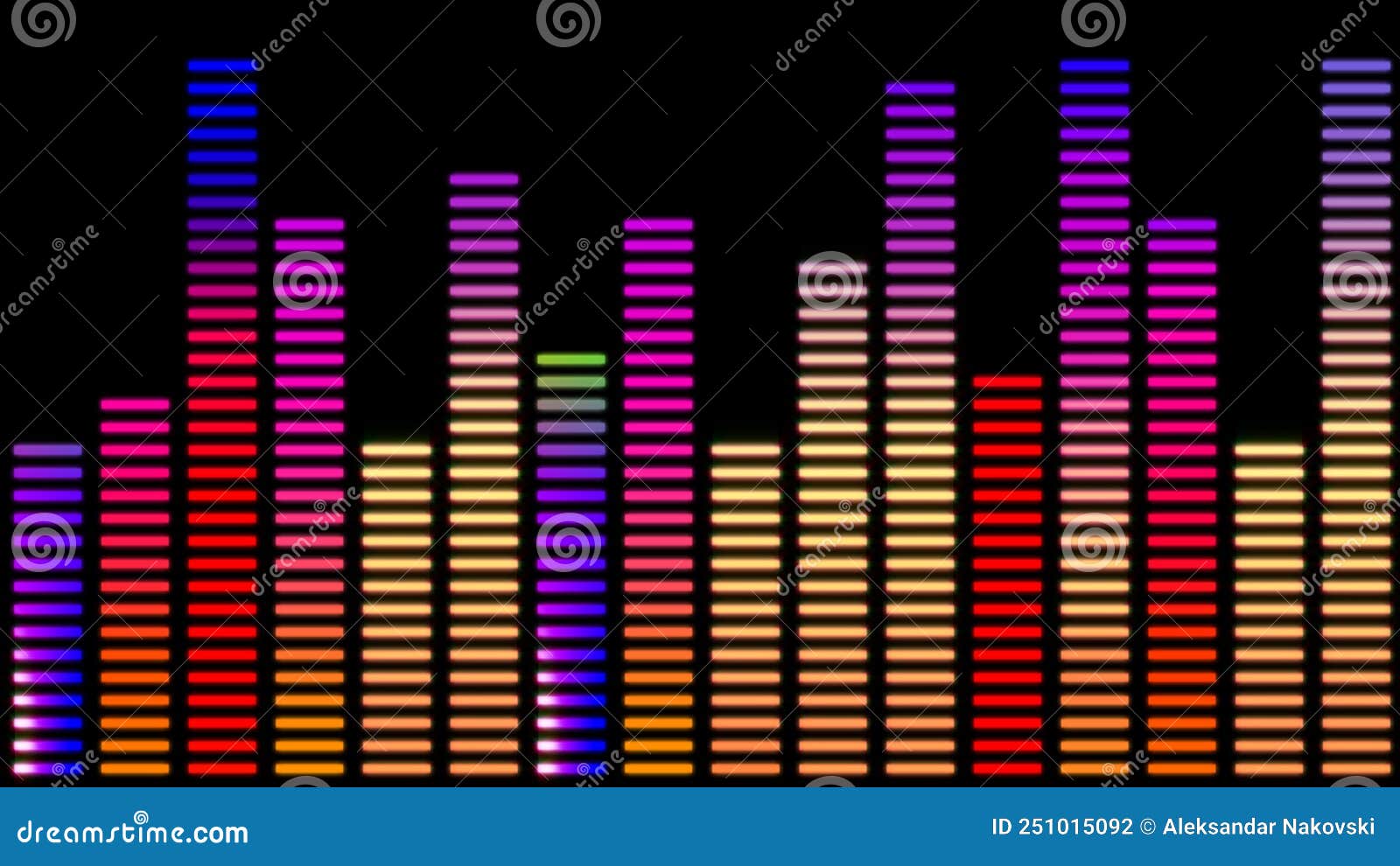 Digital Equalizer Bar Graph Illustration Stock Illustration ...