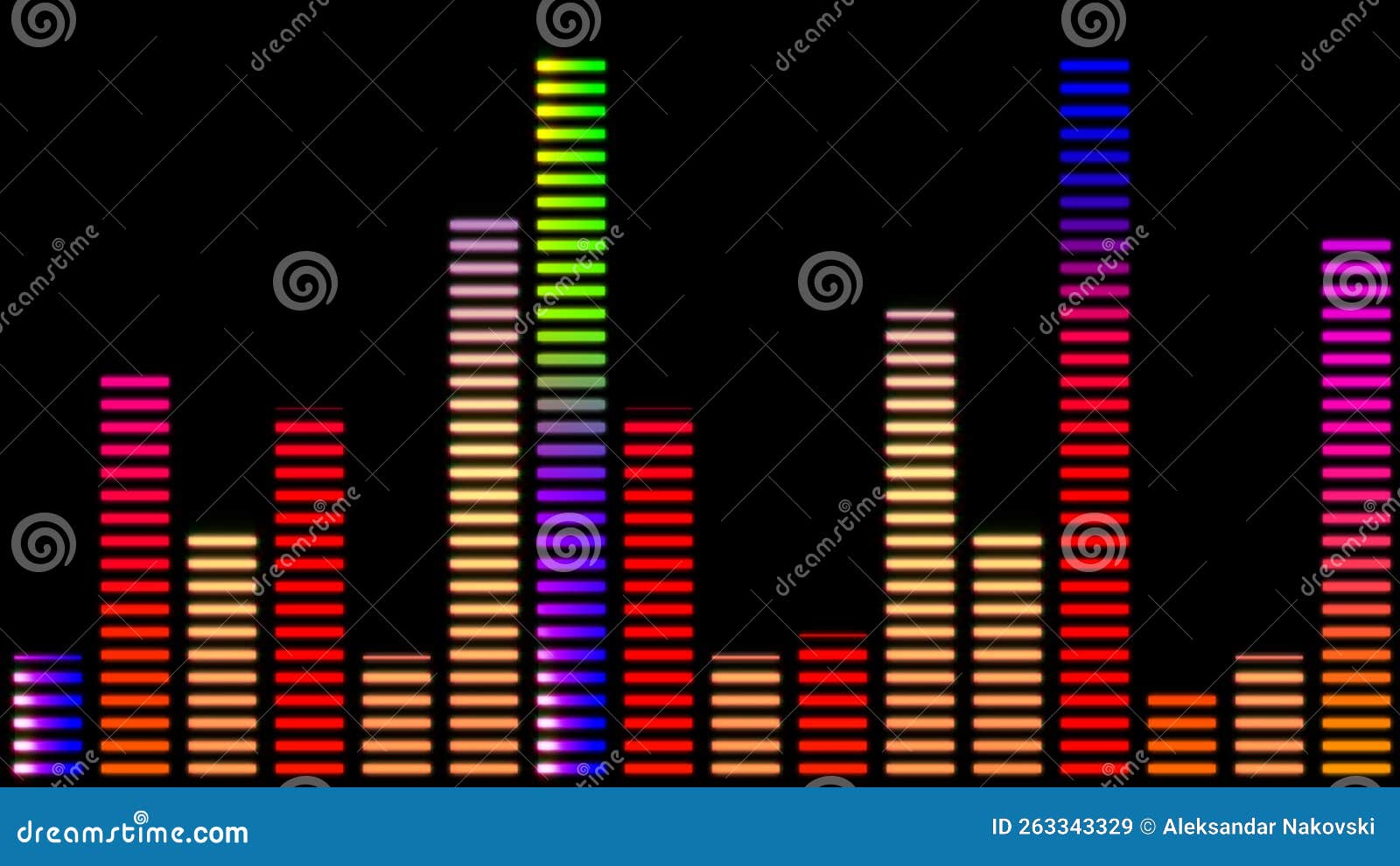 Digital Equalizer Bar Graph Illustration Stock Illustration ...