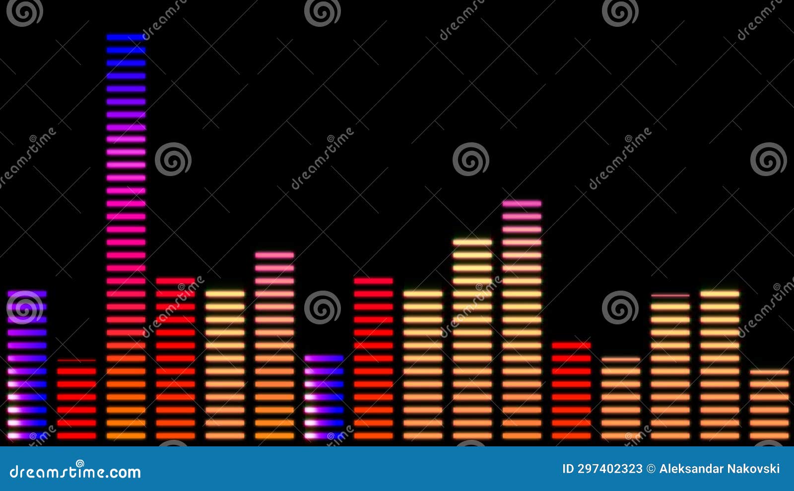 Digital Equalizer Bar Graph Illustration Stock Illustration ...