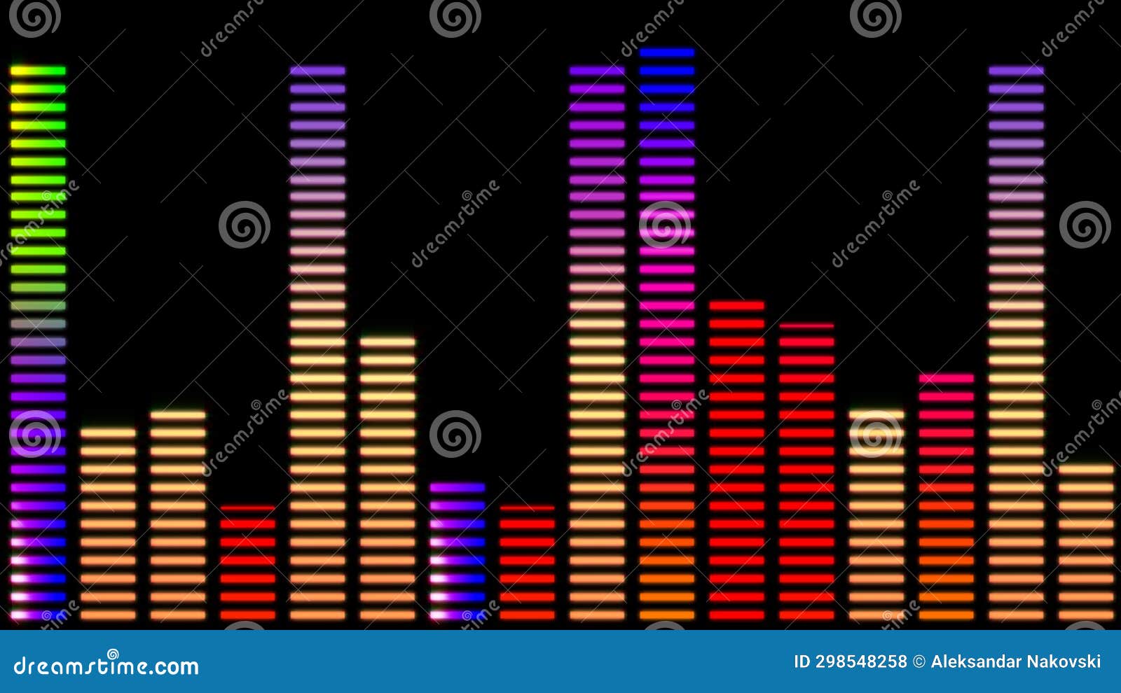 Digital Equalizer Bar Graph Illustration Stock Illustration ...