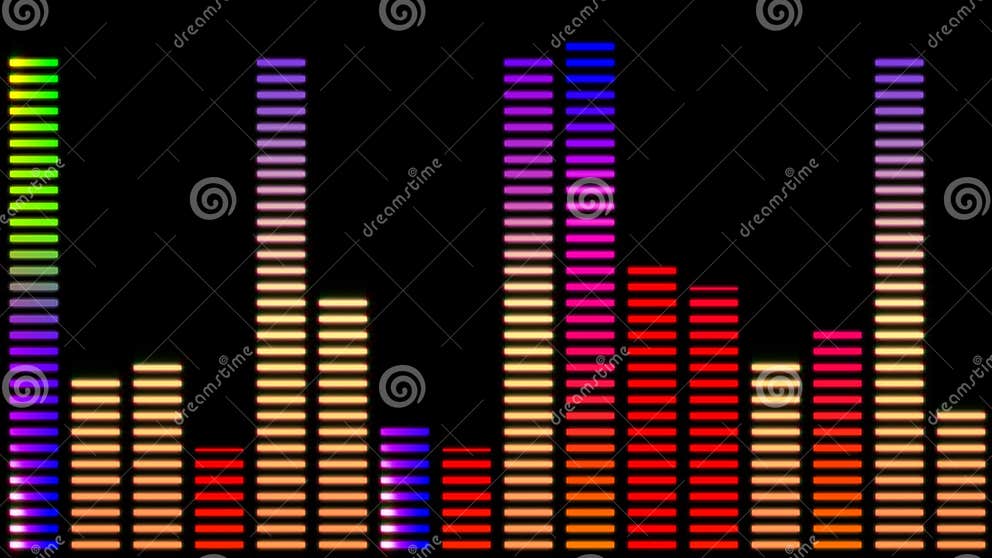 Digital Equalizer Bar Graph Illustration Stock Illustration ...