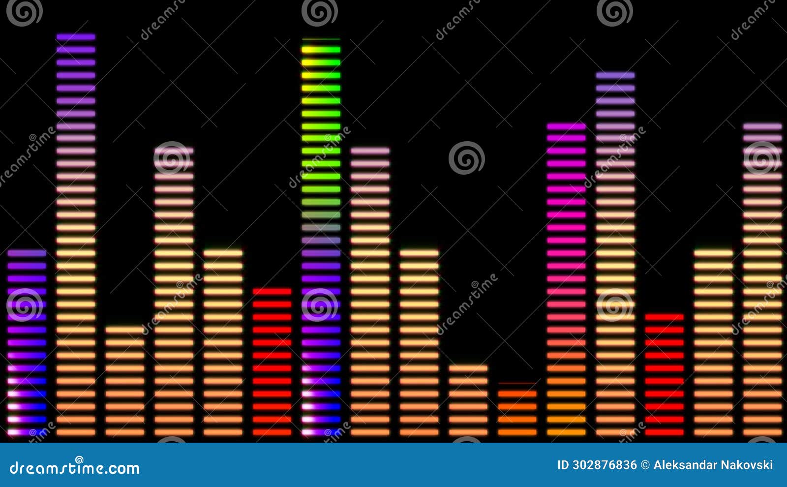 Digital Equalizer Bar Graph Illustration Stock Illustration ...