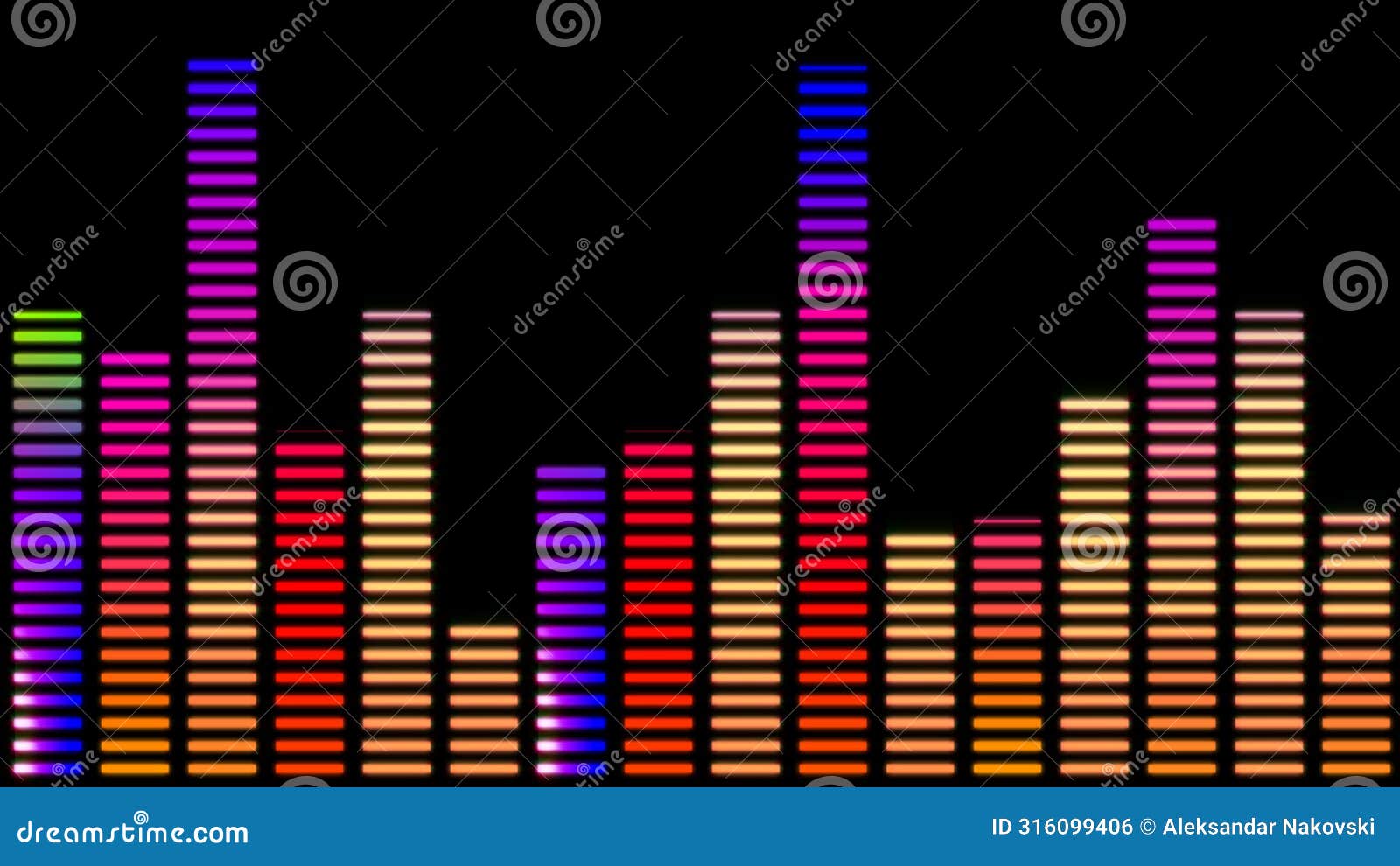 Digital Equalizer Bar Graph Illustration Stock Illustration ...