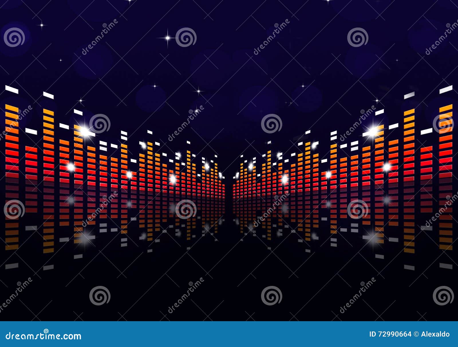 Digital Equalizer Music Background Stock Illustration - Illustration of ...