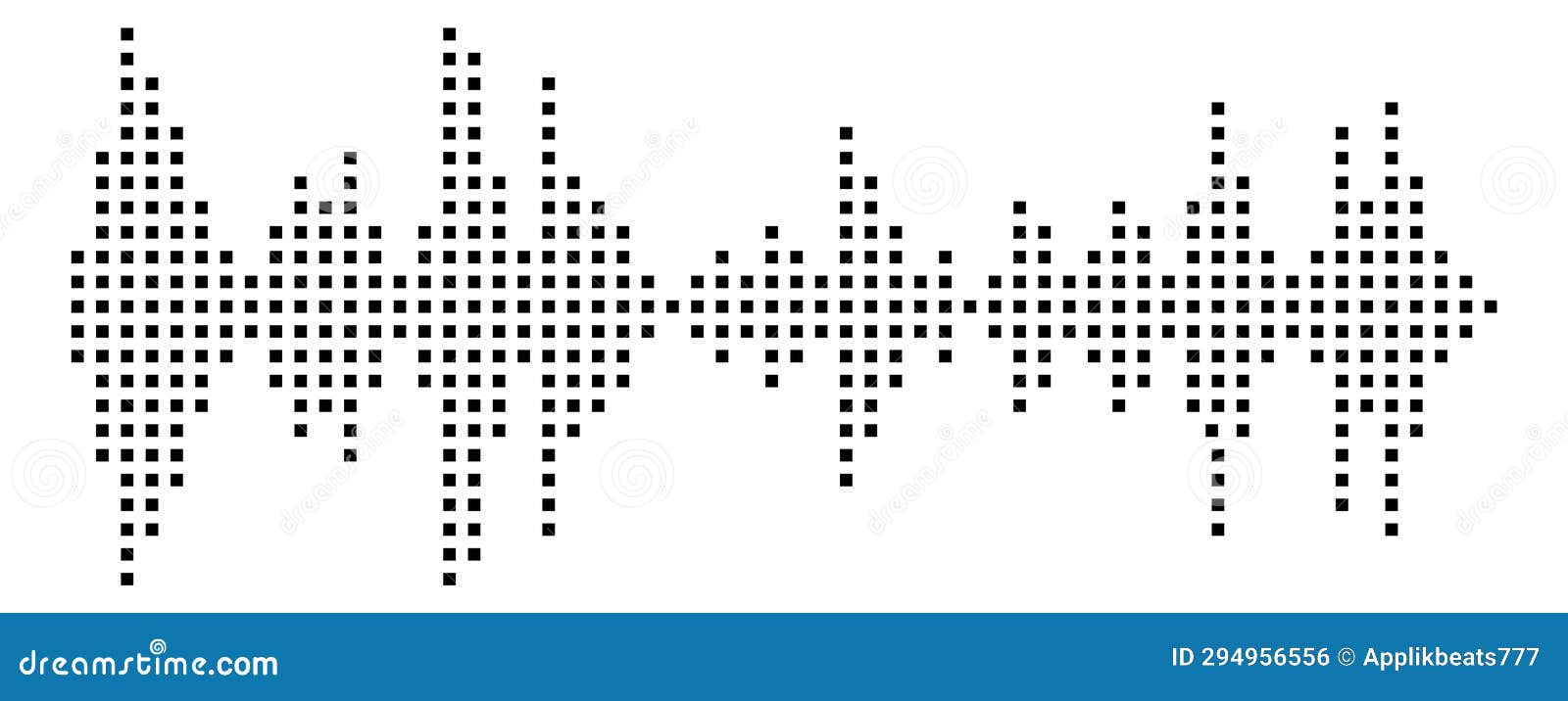 Digital Equalizer. Music Player Audio Signal Amplitude Stock Vector ...