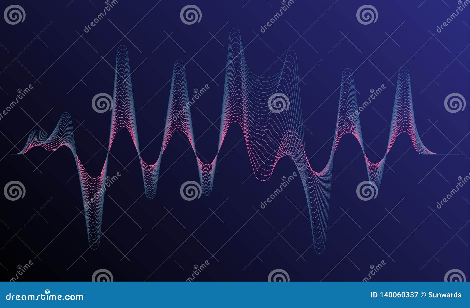 Digital Equalizer Sound Wave Vector Illustration. Stock Vector ...