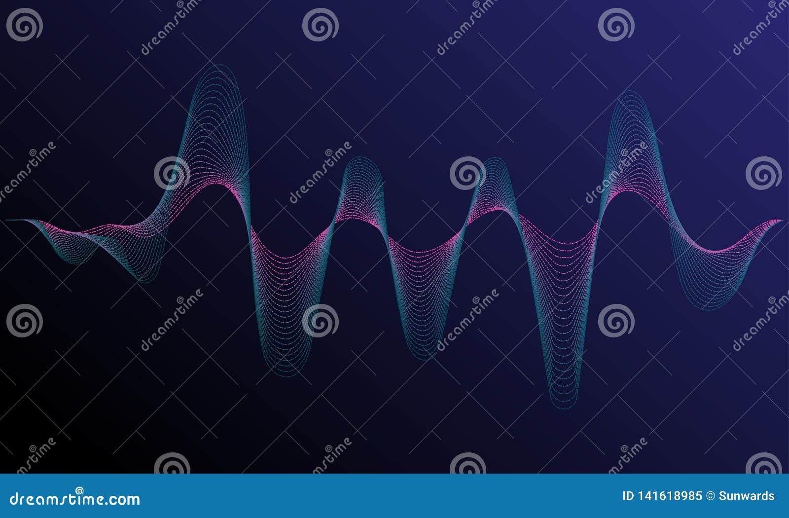 Digital Equalizer Sound Wave Vector Illustration. Stock Vector ...