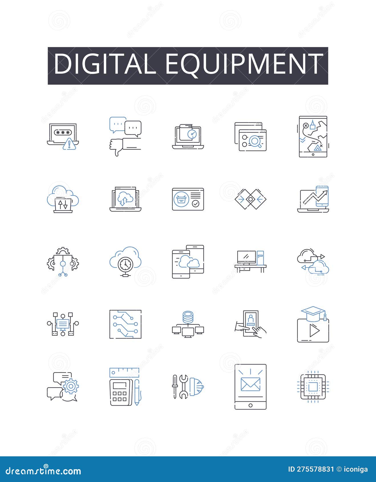 Computational Devices Line Icons Collection. Processor, Silicon ... Computational Devices Line Icons Collection. Processor, Silicon ...