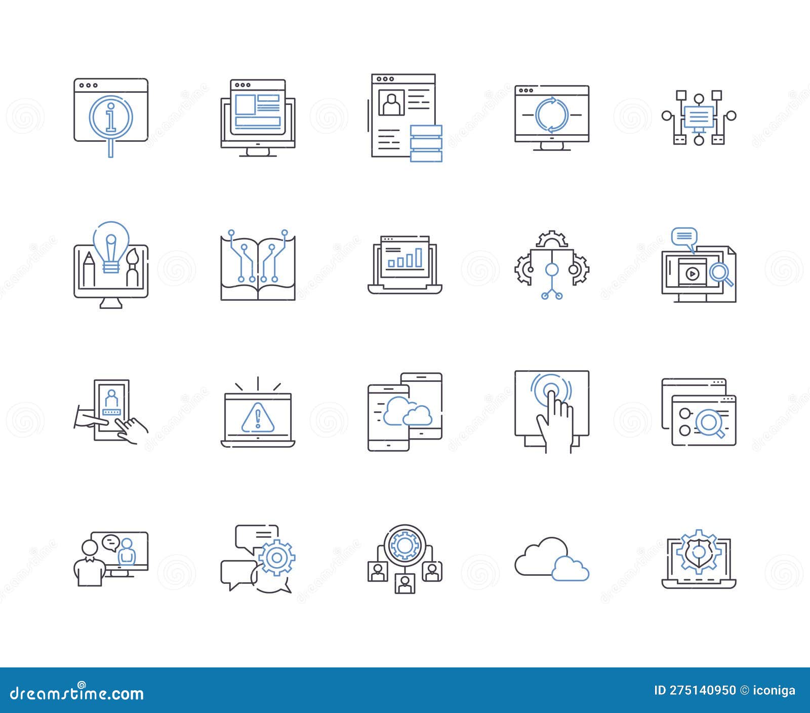 Avatar Network - Granite Icons Vector Illustration | CartoonDealer.com ...