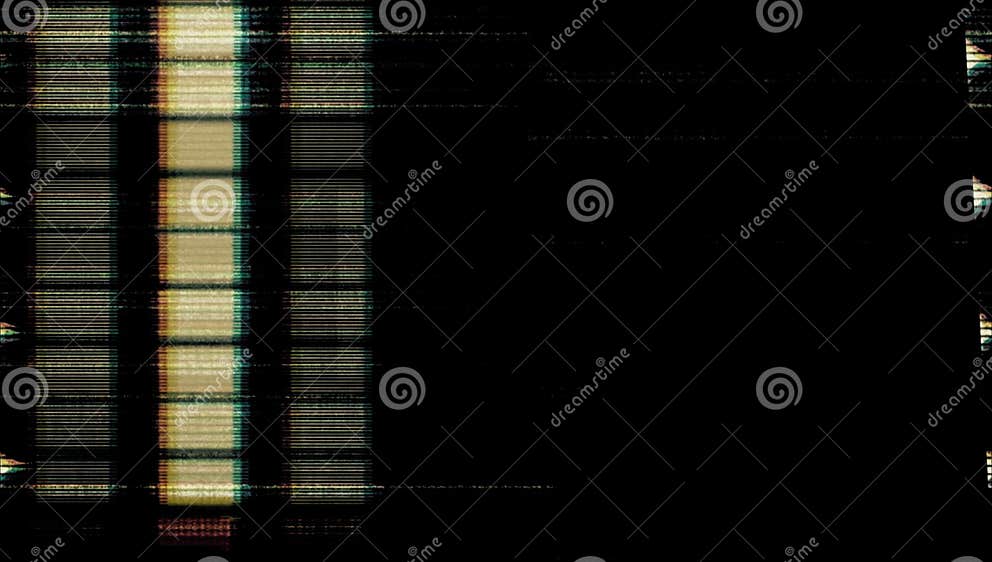 Digital Errors on the Screen. Colorful Stripes Noisy Television Screen ...