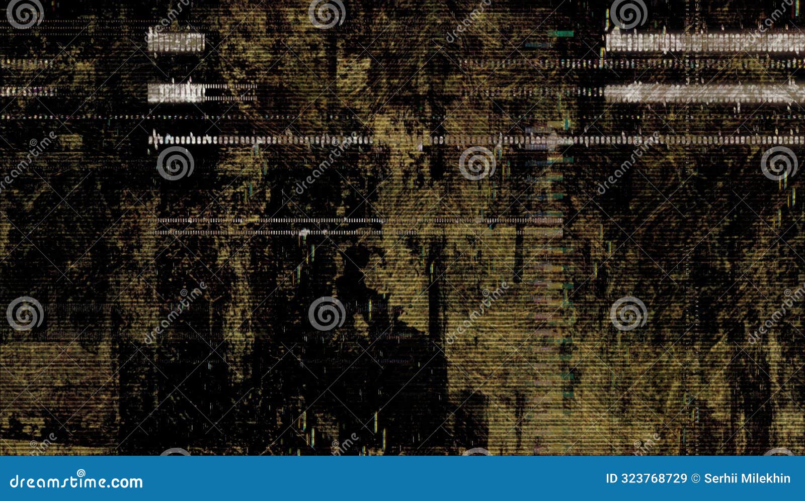 Digital Errors on the Screen. Colorful Stripes Noisy Television Screen ...