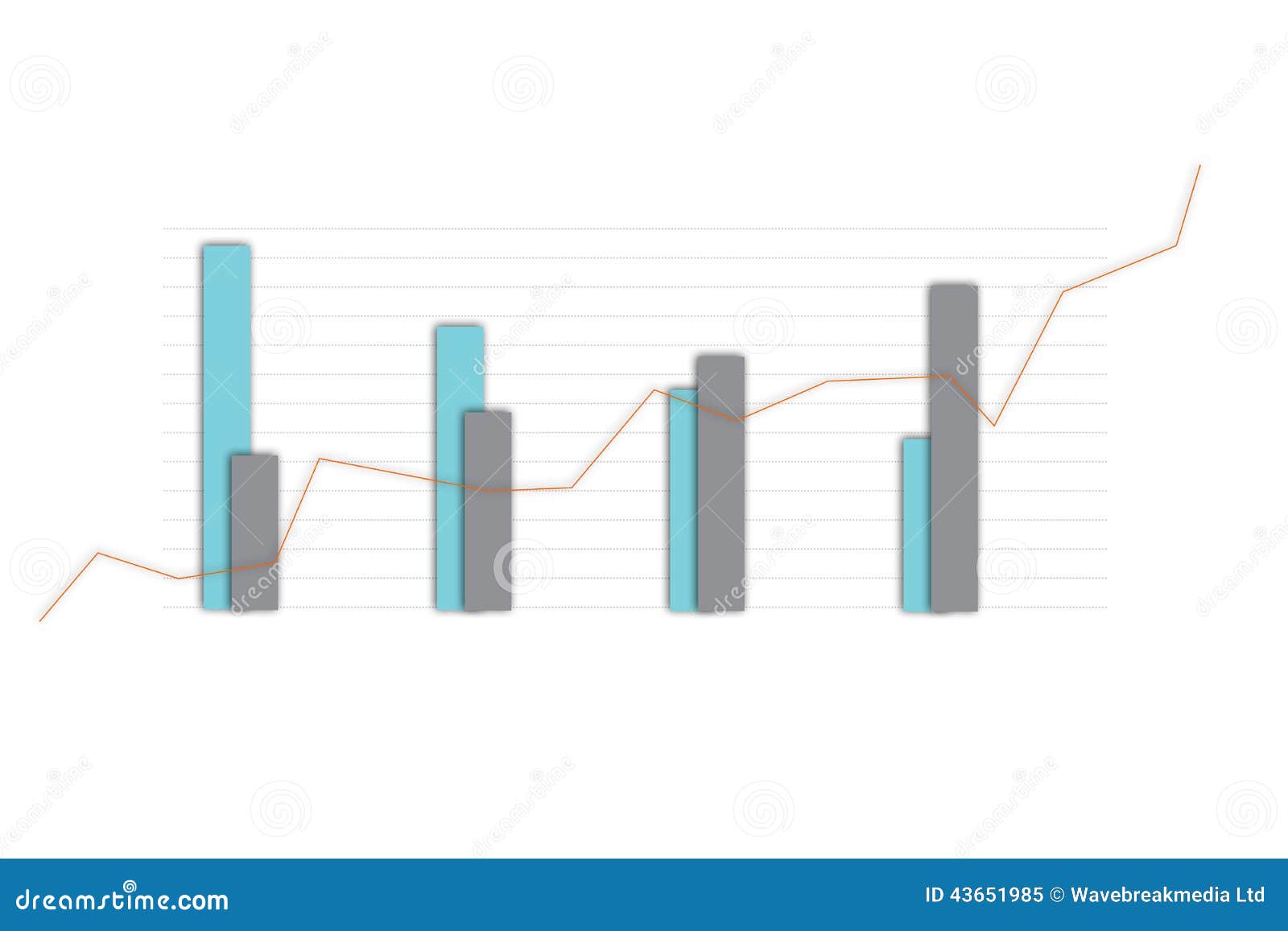 Digital Erzeugte Balkendiagrammanalyse Stock Abbildung - Illustration ...