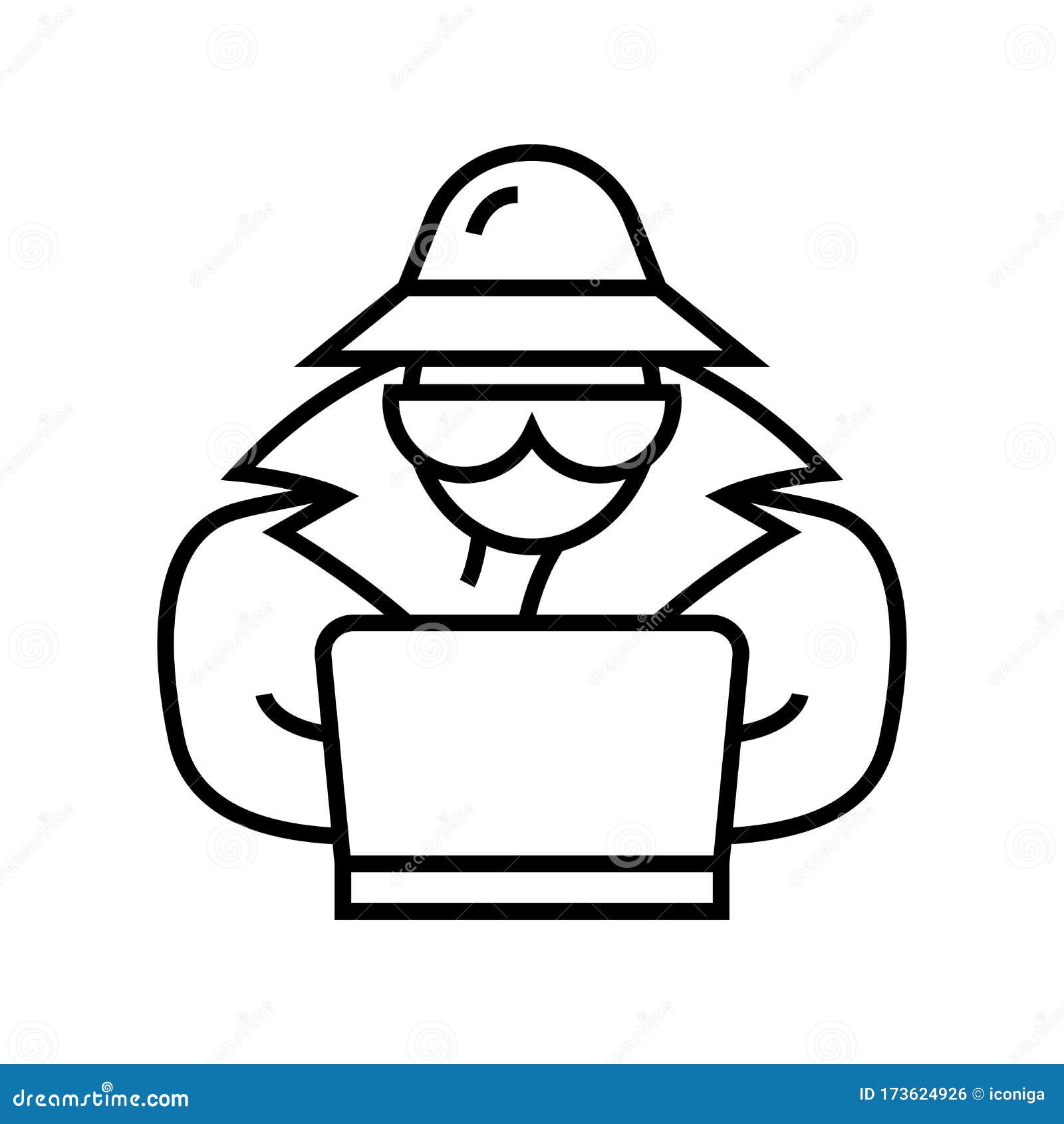 Espionage Icon. Shadowing, Spy, Sleuthing, Disguising, Investigate ...