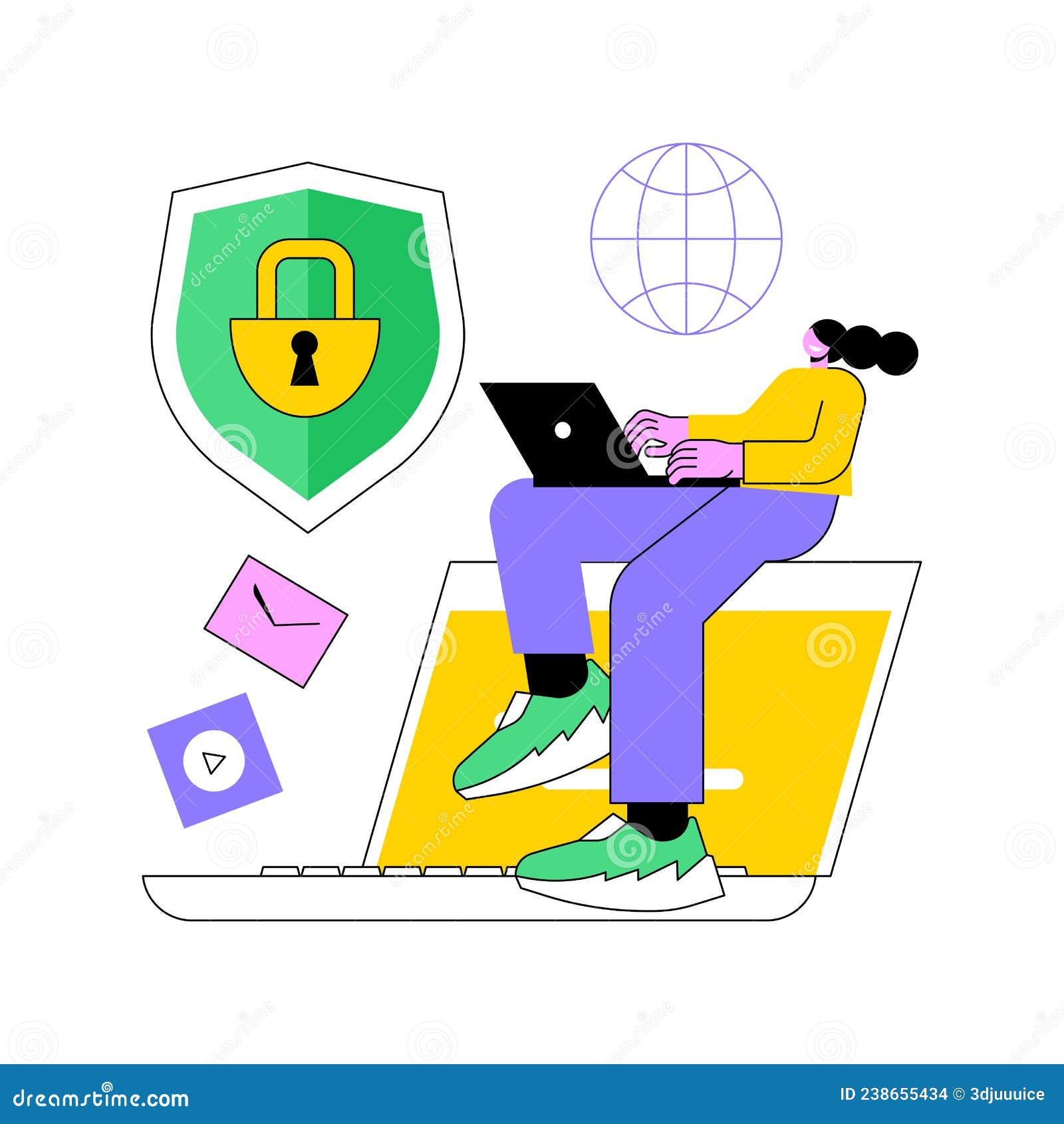 Digital Ethics and Privacy Abstract Concept Vector Illustration. Stock ...