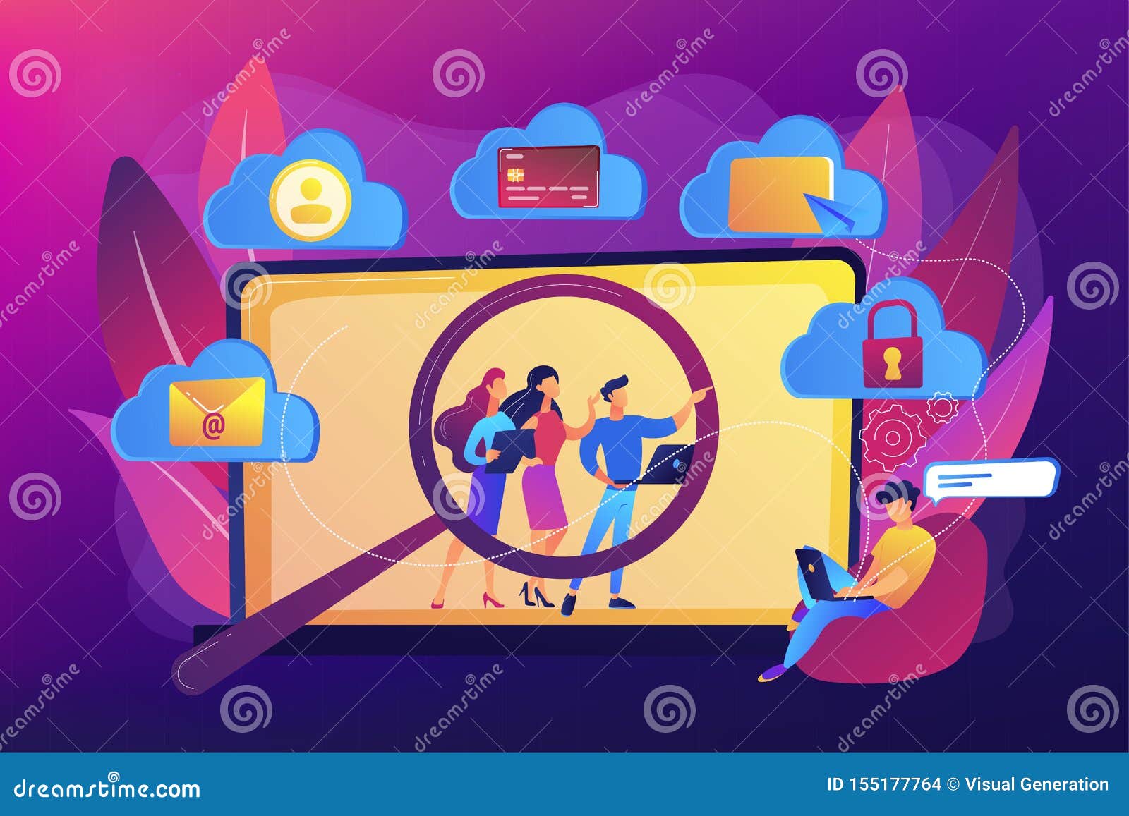 Digital Ethics and Privacy Concept Vector Illustration Stock Vector ... Digital Ethics and Privacy Concept Vector Illustration Stock Vector ...
