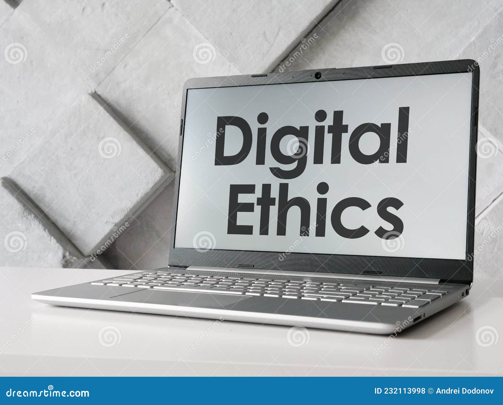 Digital Ethics is Shown on the Business Photo Using the Text Stock ...