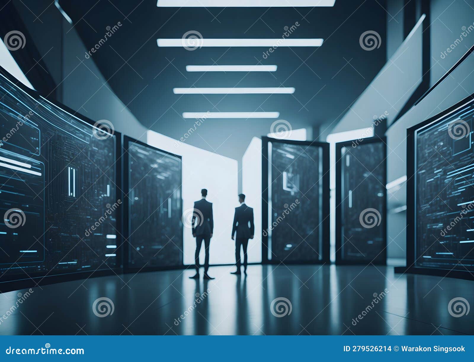 Digital Evolution: AI-Powered Business Technology Background for ...