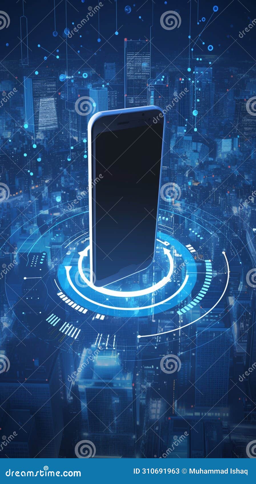 Digital Evolution Future Technology Depicted through 5G Network 3D ...