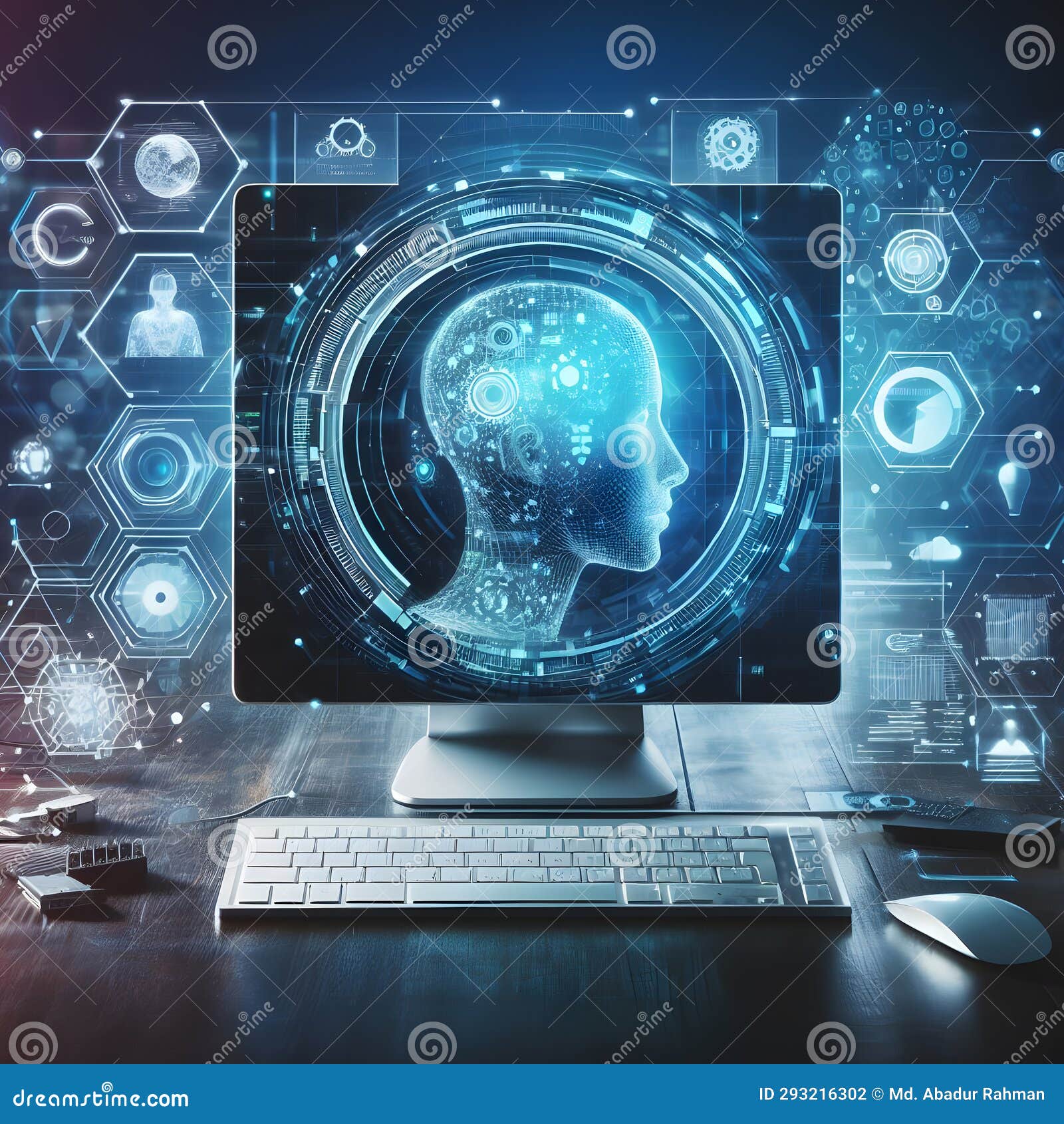 Digital Evolution with Futuristic AI Art Concept Ai Generated Stock ...